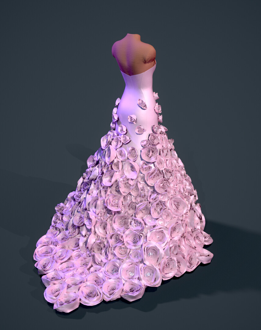 Manon Devaux - Zendaya rose dress