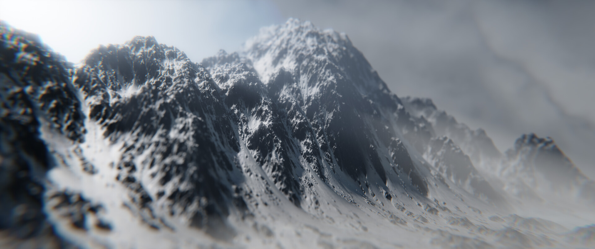 ArtStation - snowy mountain range