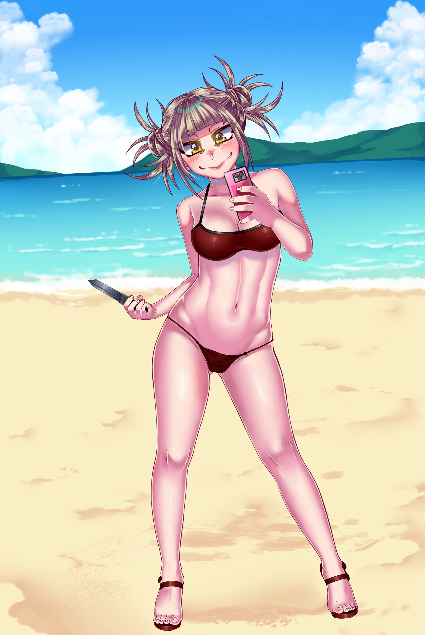 ArtStation - COMISSION_Himiko Toga in the beach_KO-FI
