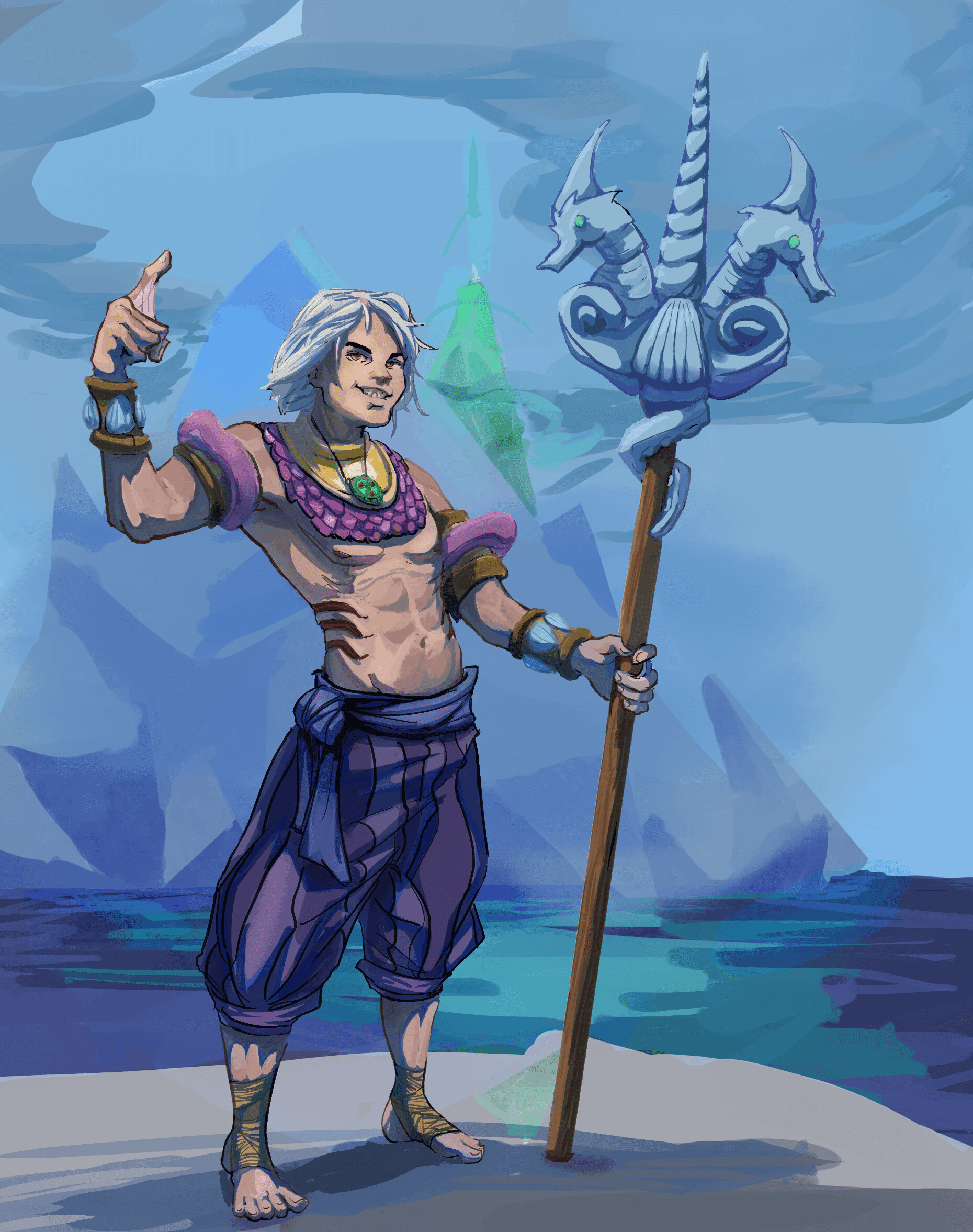 ArtStation - Mako, Forgotten god priest.