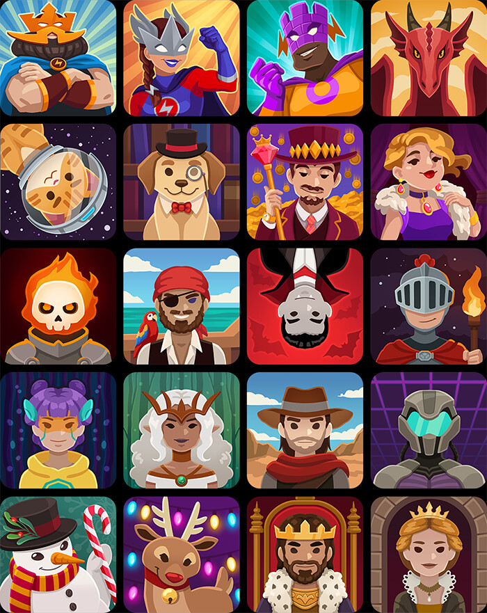 ArtStation - Avatars for 'Chess: Clash of Kings' Game