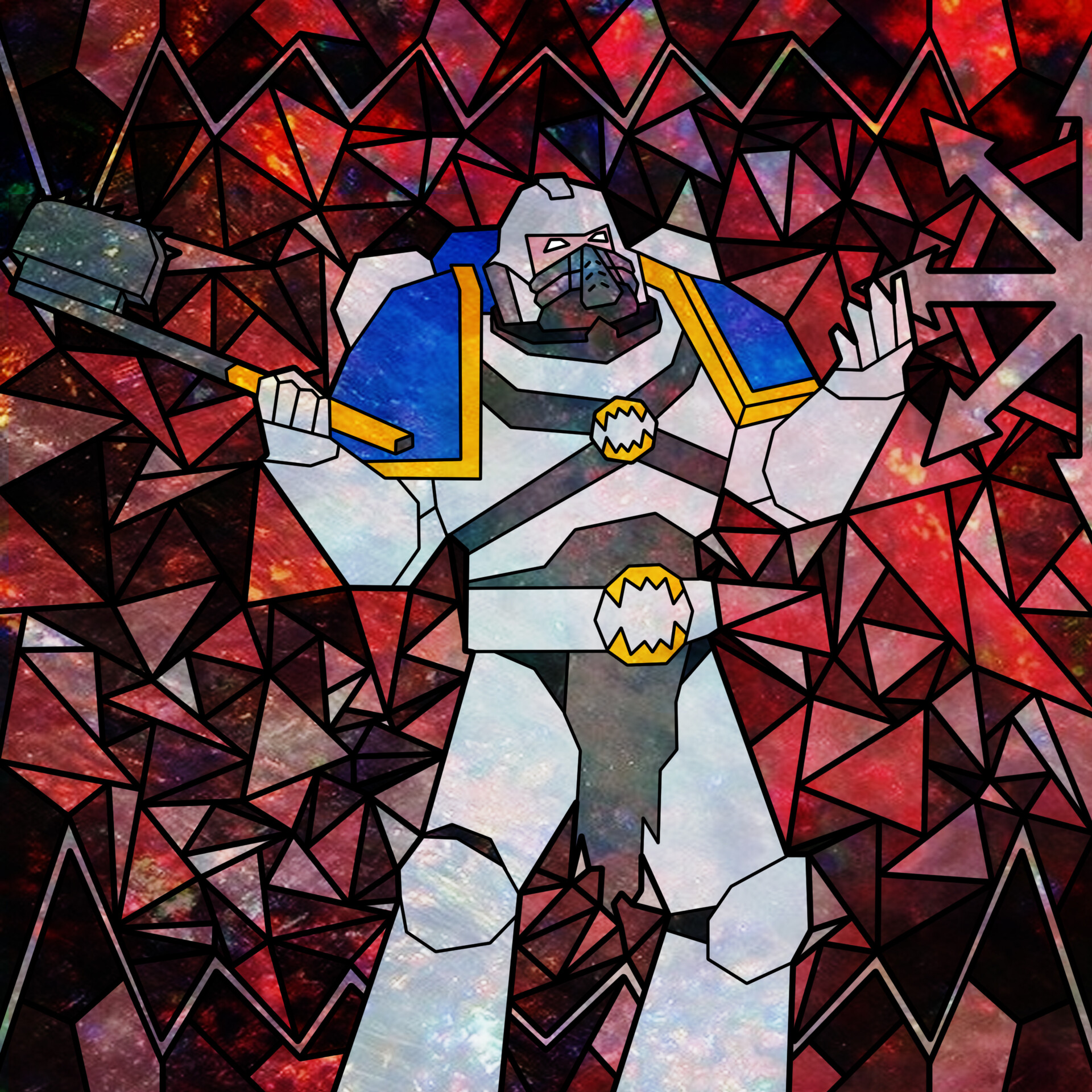 ArtStation - Stained glass (12th legion : World Eaters)