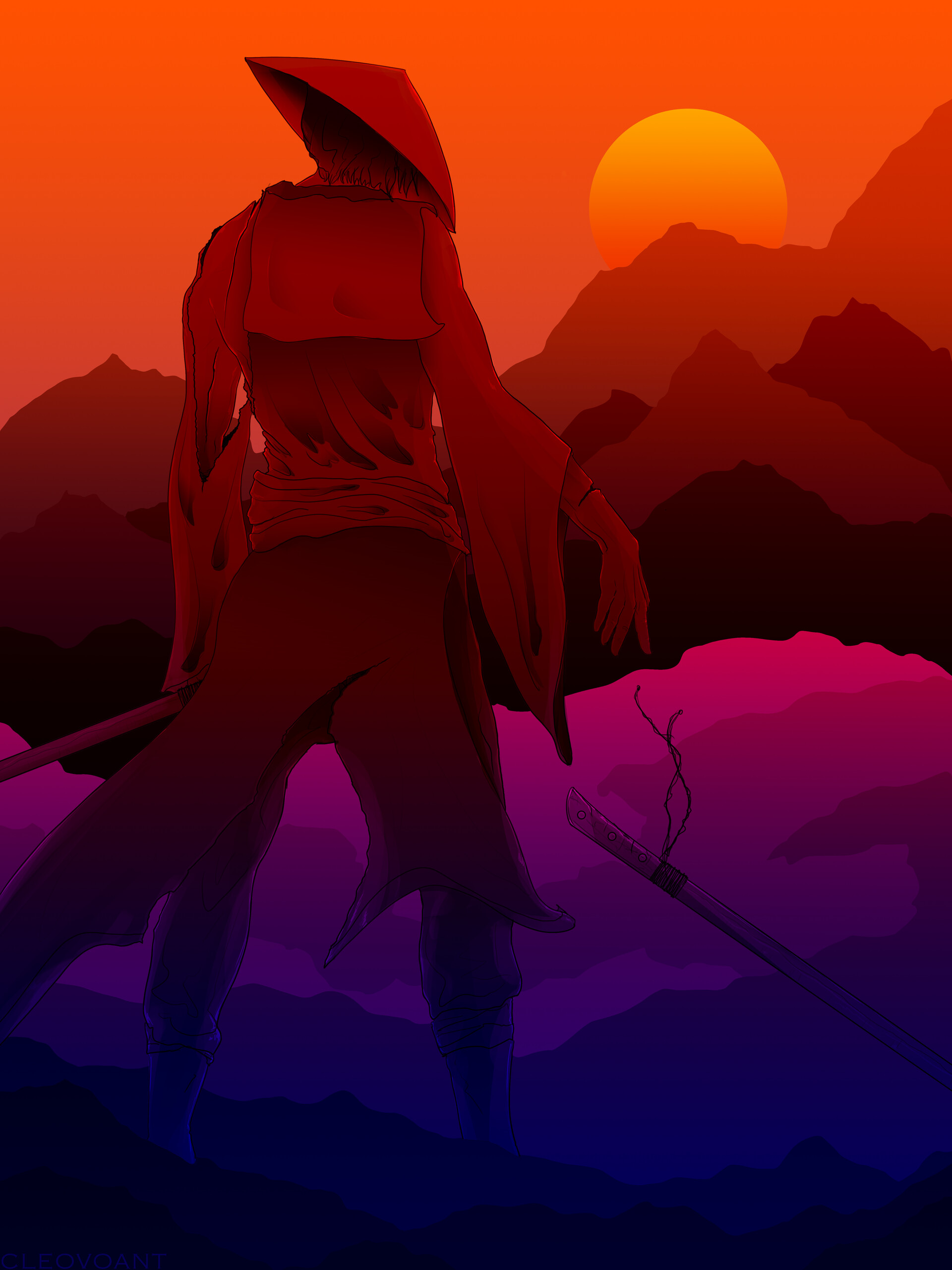 ArtStation - Synthwave Samurai