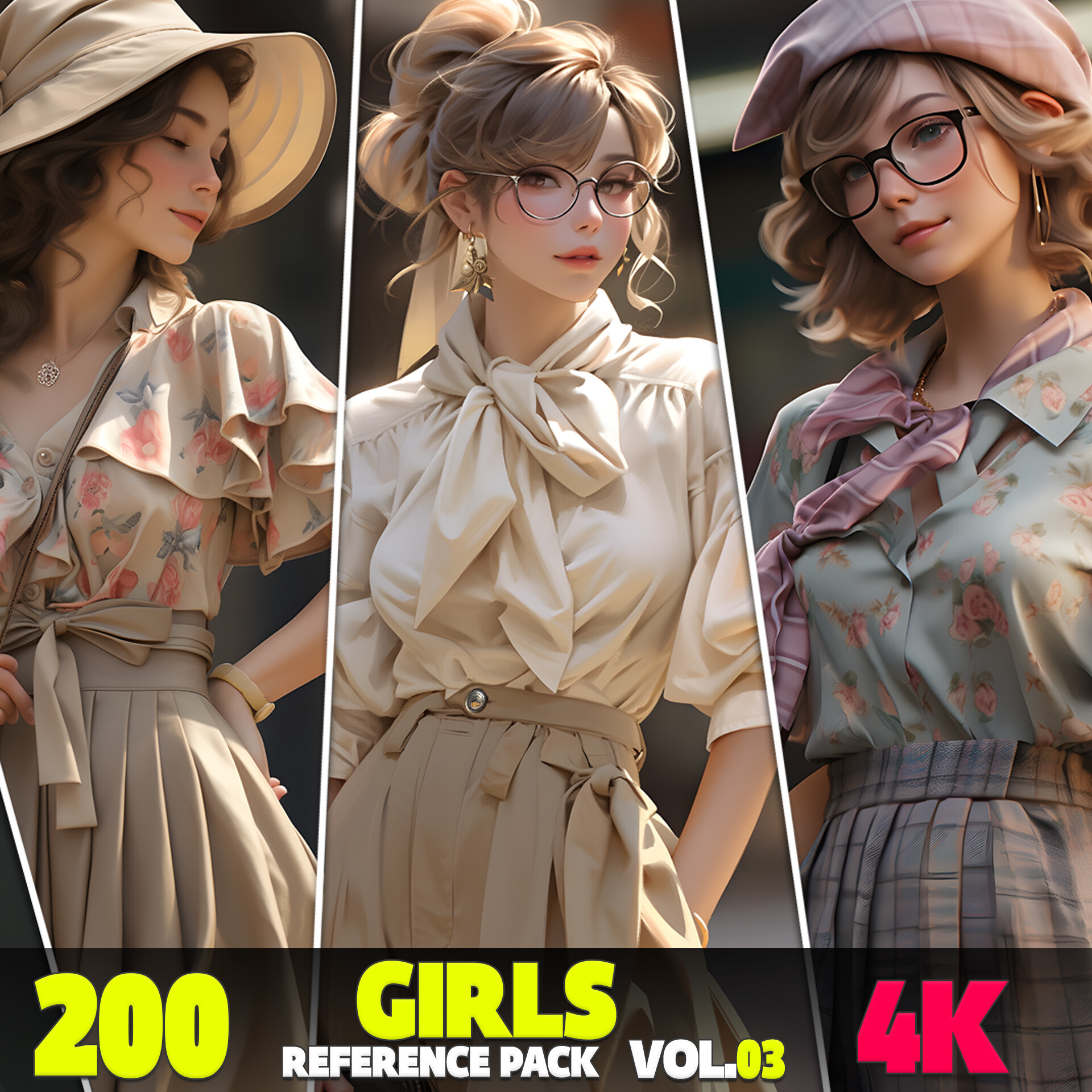 ArtStation - 200 4K Girls Reference Pack Vol.03