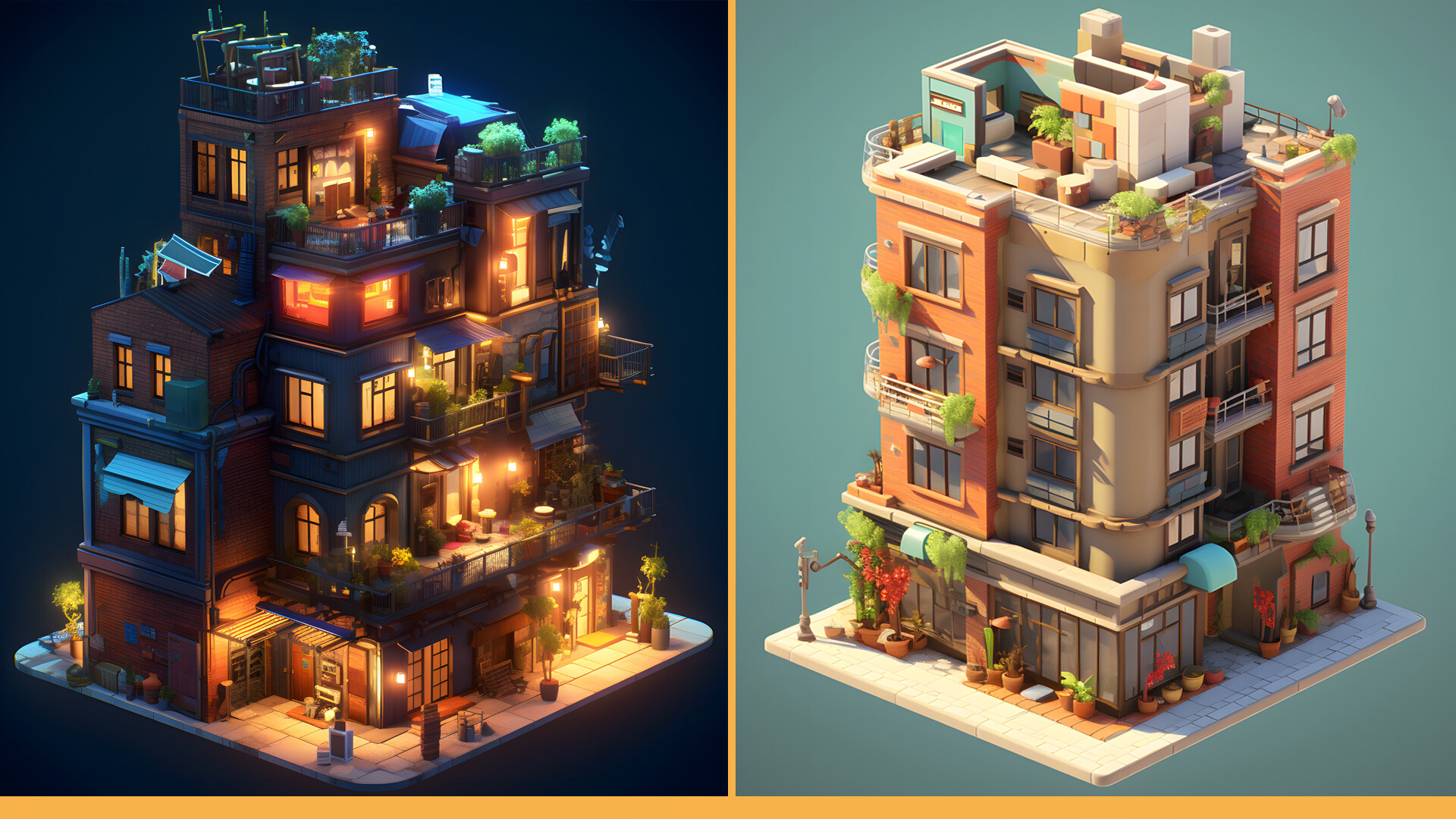 Artificial Dimension - 303 Stylized Building References