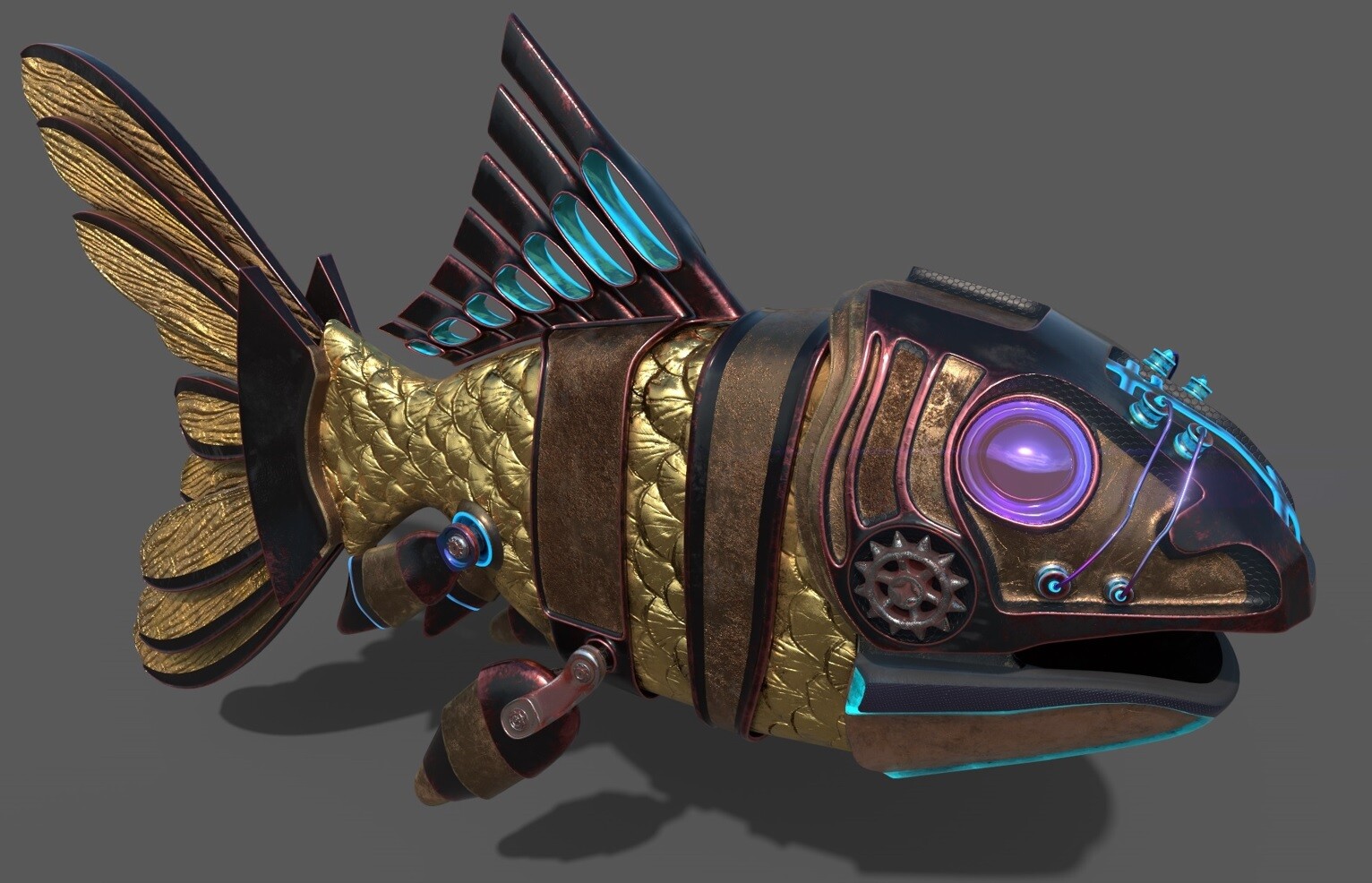 ArtStation - Antique-SteamPunk Fish
