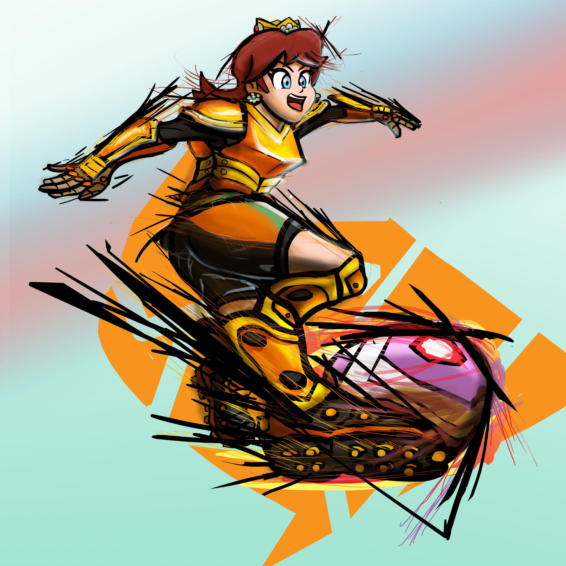 ArtStation - Daisy Mario Strikers