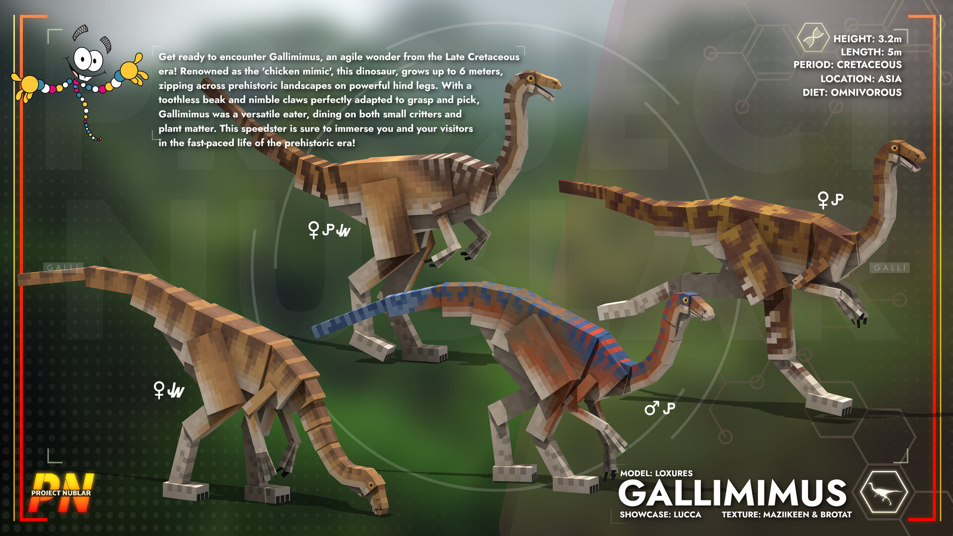 ArtStation - PROJECT: NUBLAR // Gallimimus