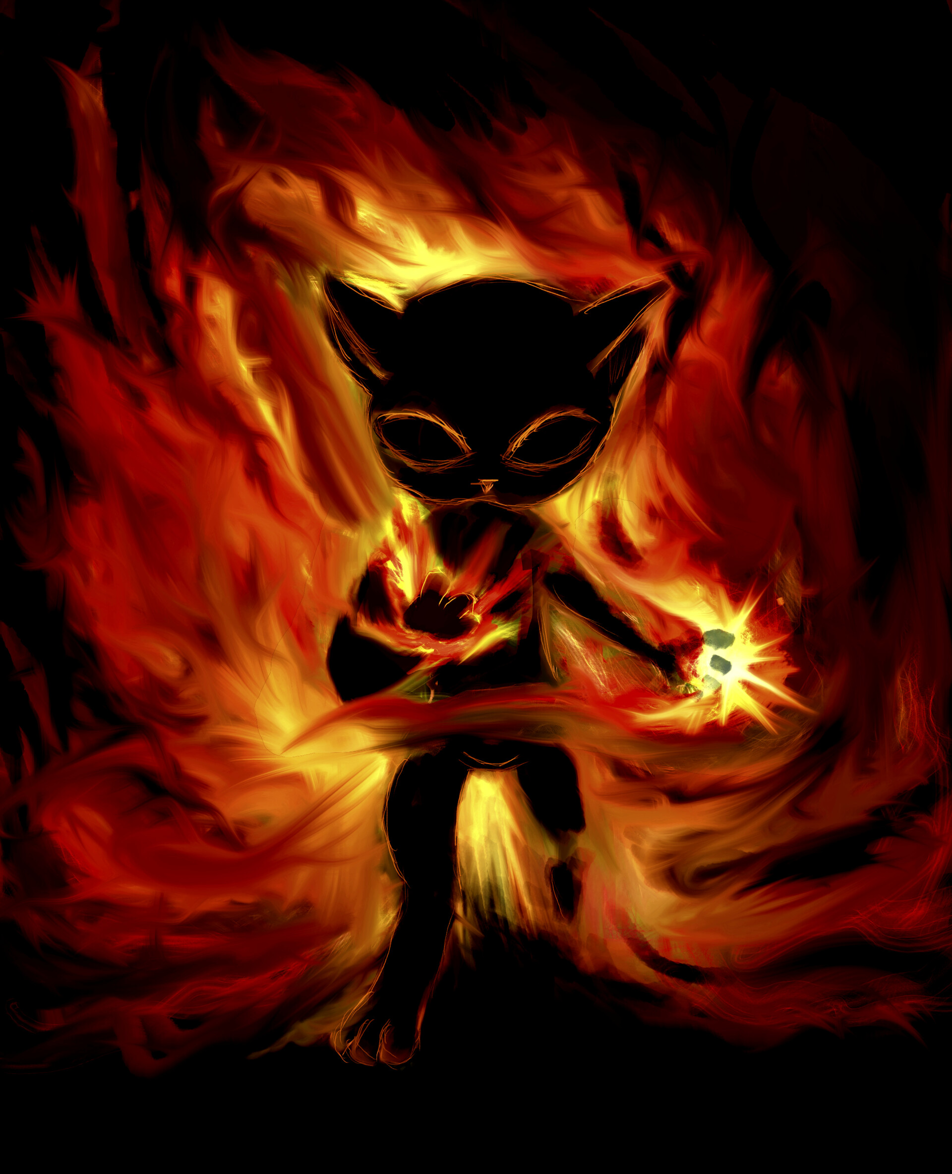 ArtStation - my cat learned Firaga