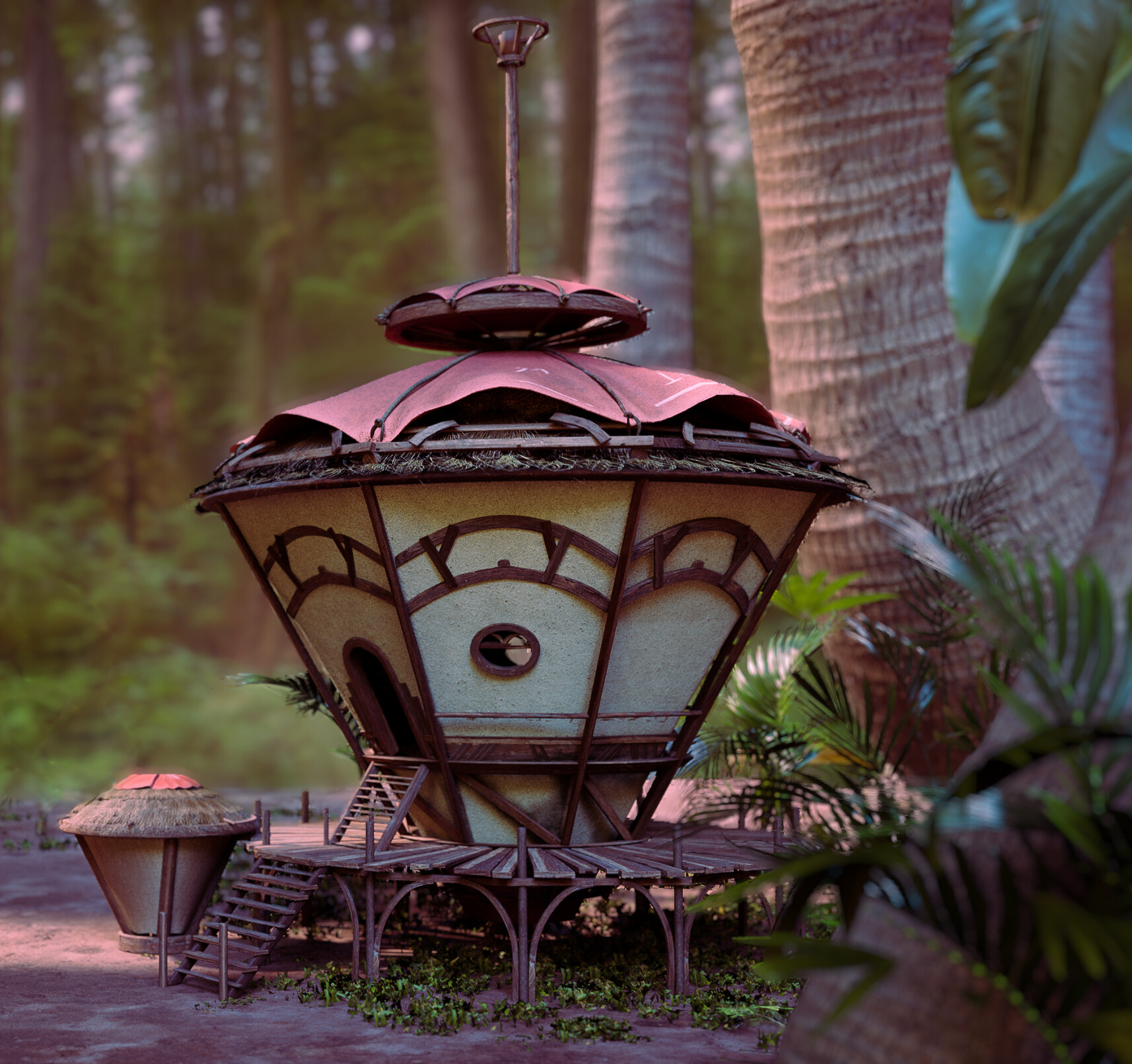 ArtStation - Island Village House