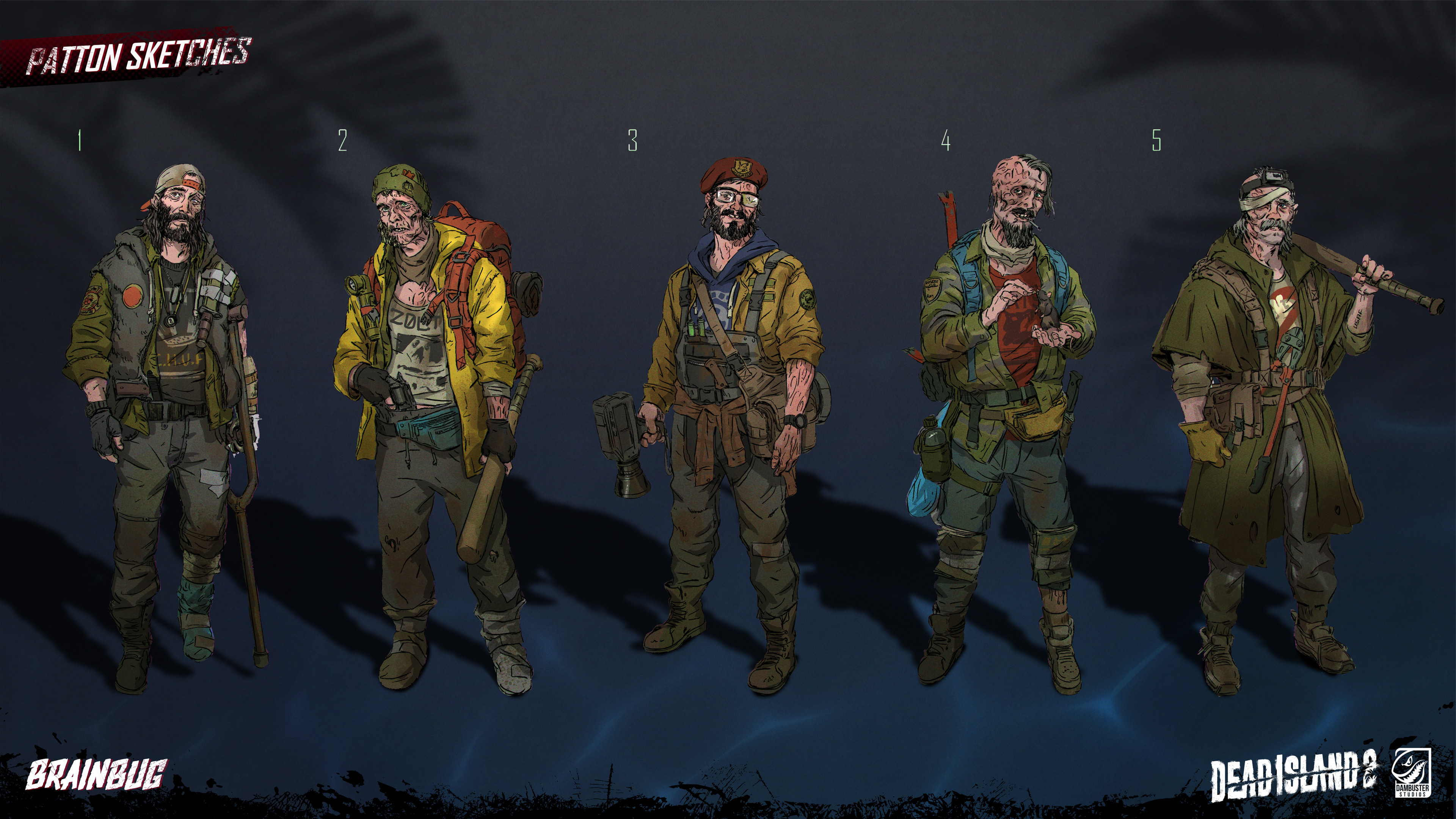 Brainbug Design - Dead Island 2 - Character Concepts