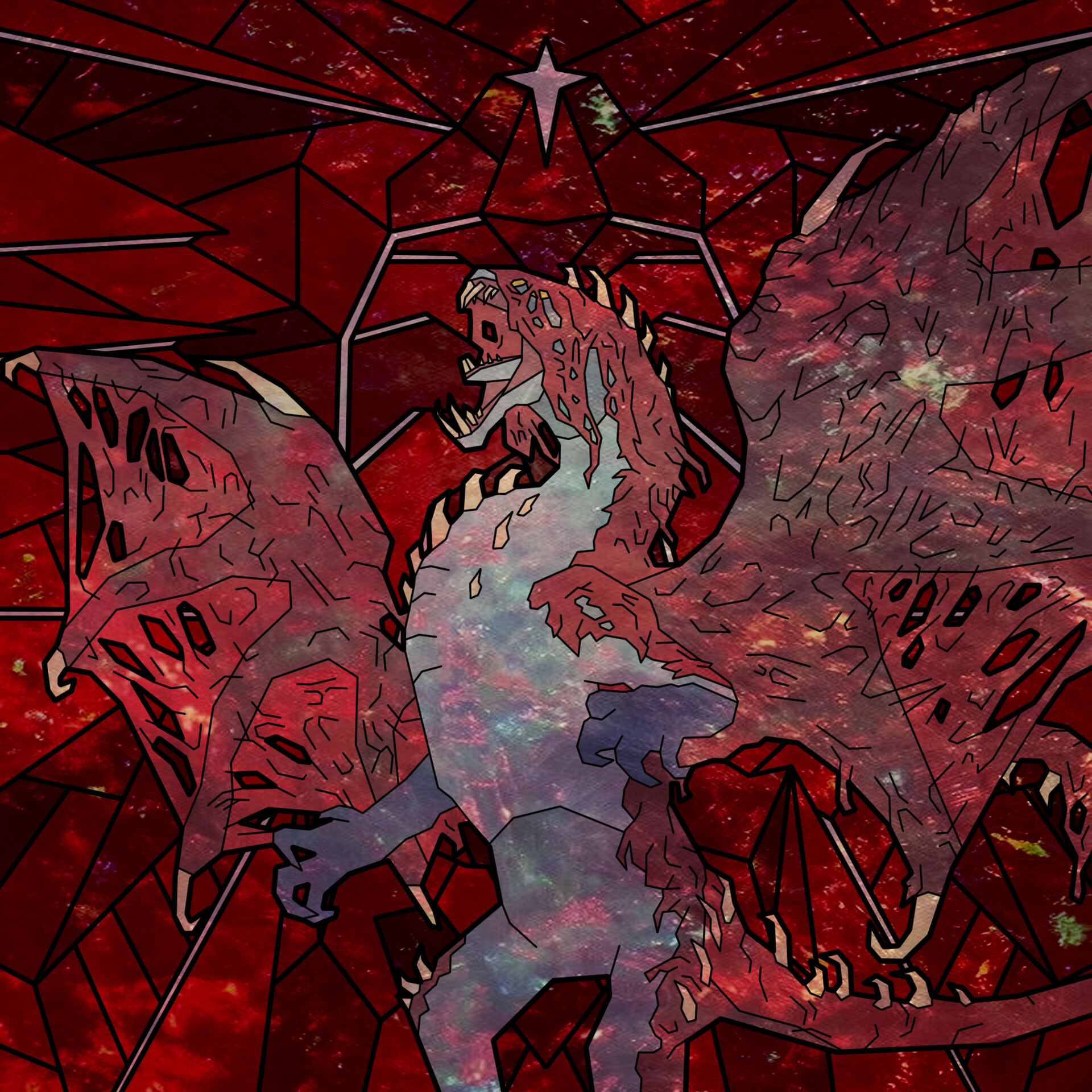 ArtStation - Stained glass fanart of Vaal Hazak