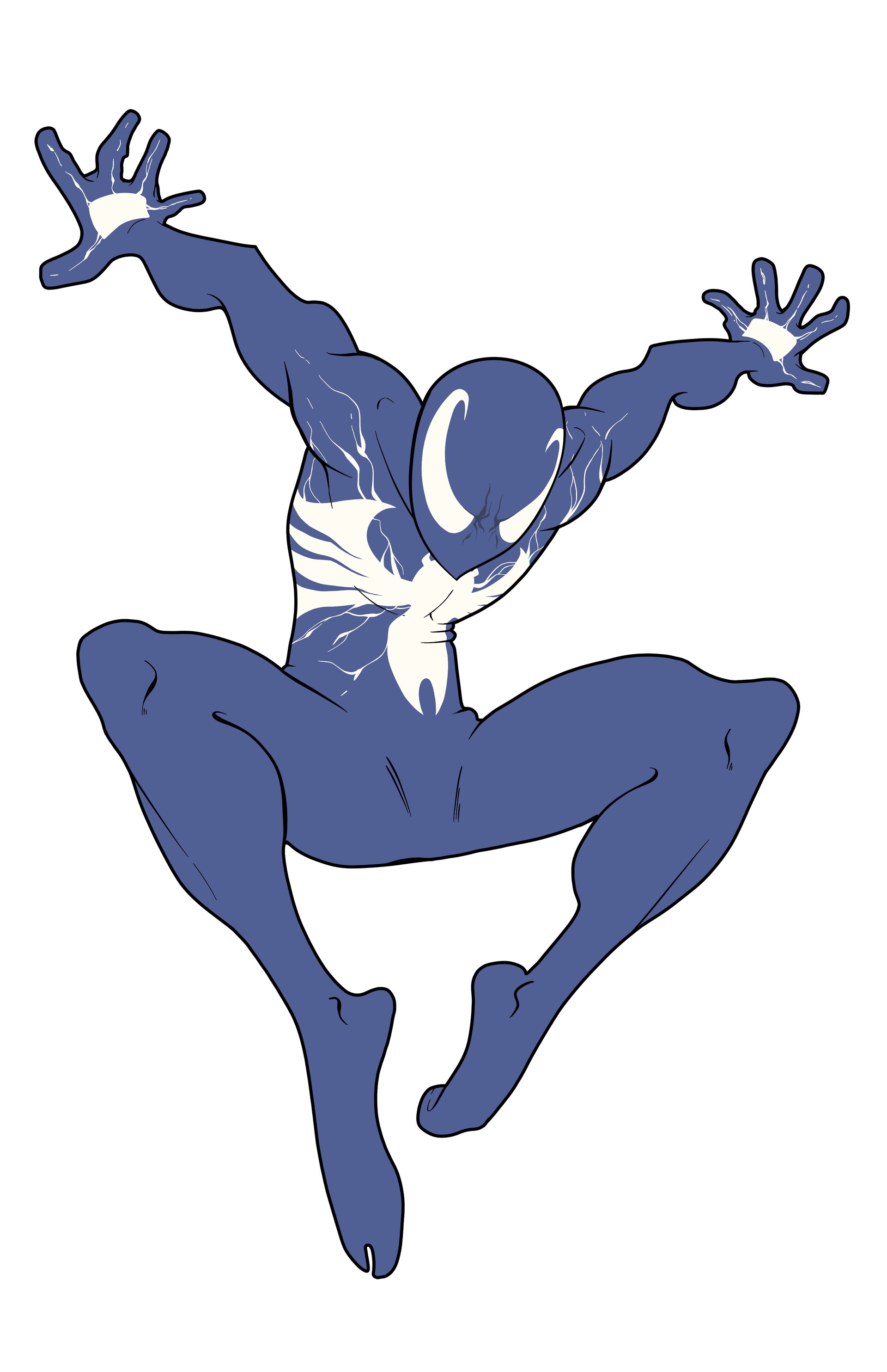 black spiderman comic pose