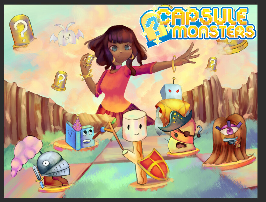 ArtStation - Illustration for Capsule Monsters game cover