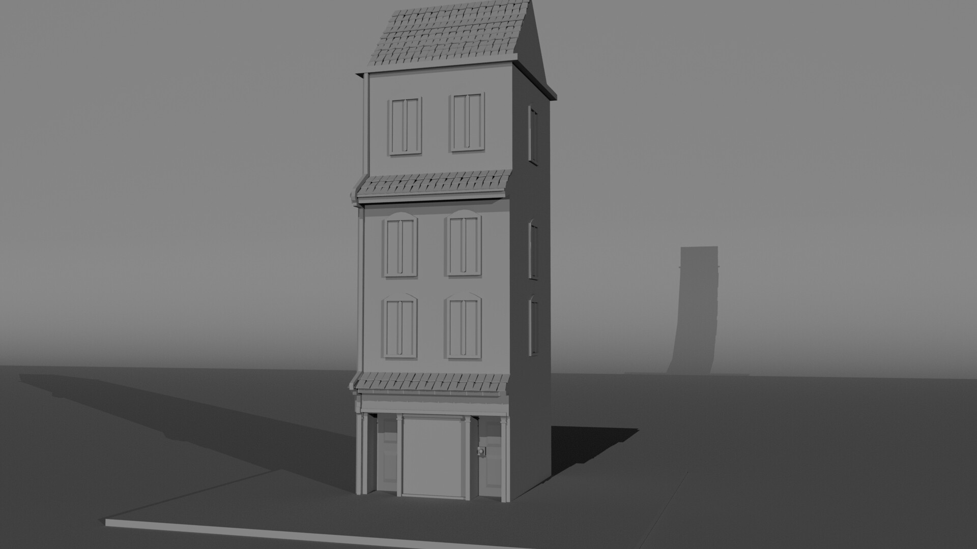 ArtStation - 3D small town cartoony building