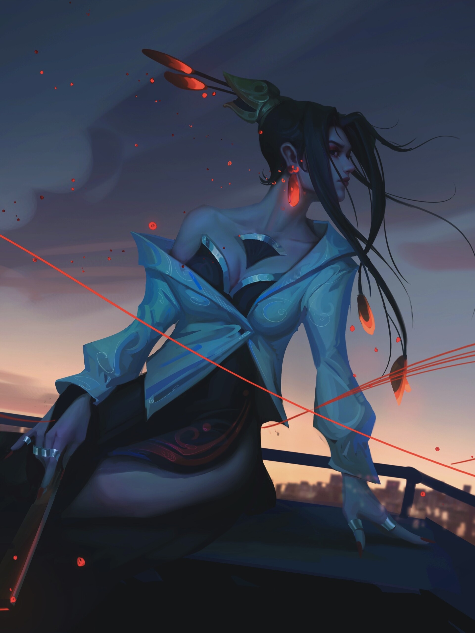 ArtStation - setting sun, afterglow.