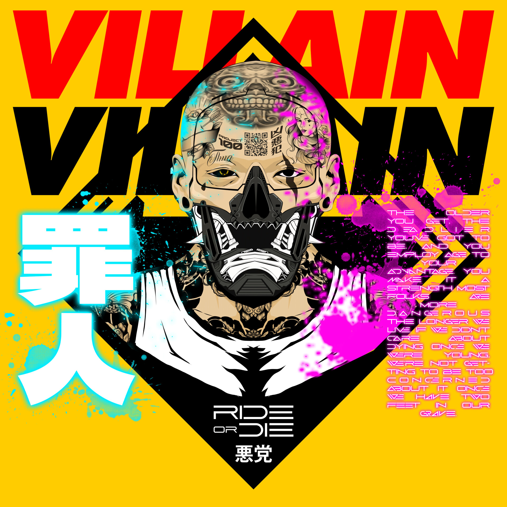 ArtStation - Cyber Thug Cyborg Villain Concept Art Illustration