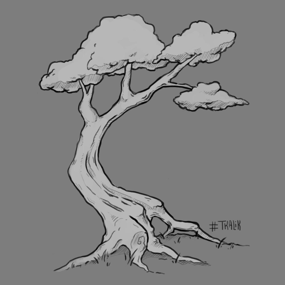 ArtStation - Sketch of a tree