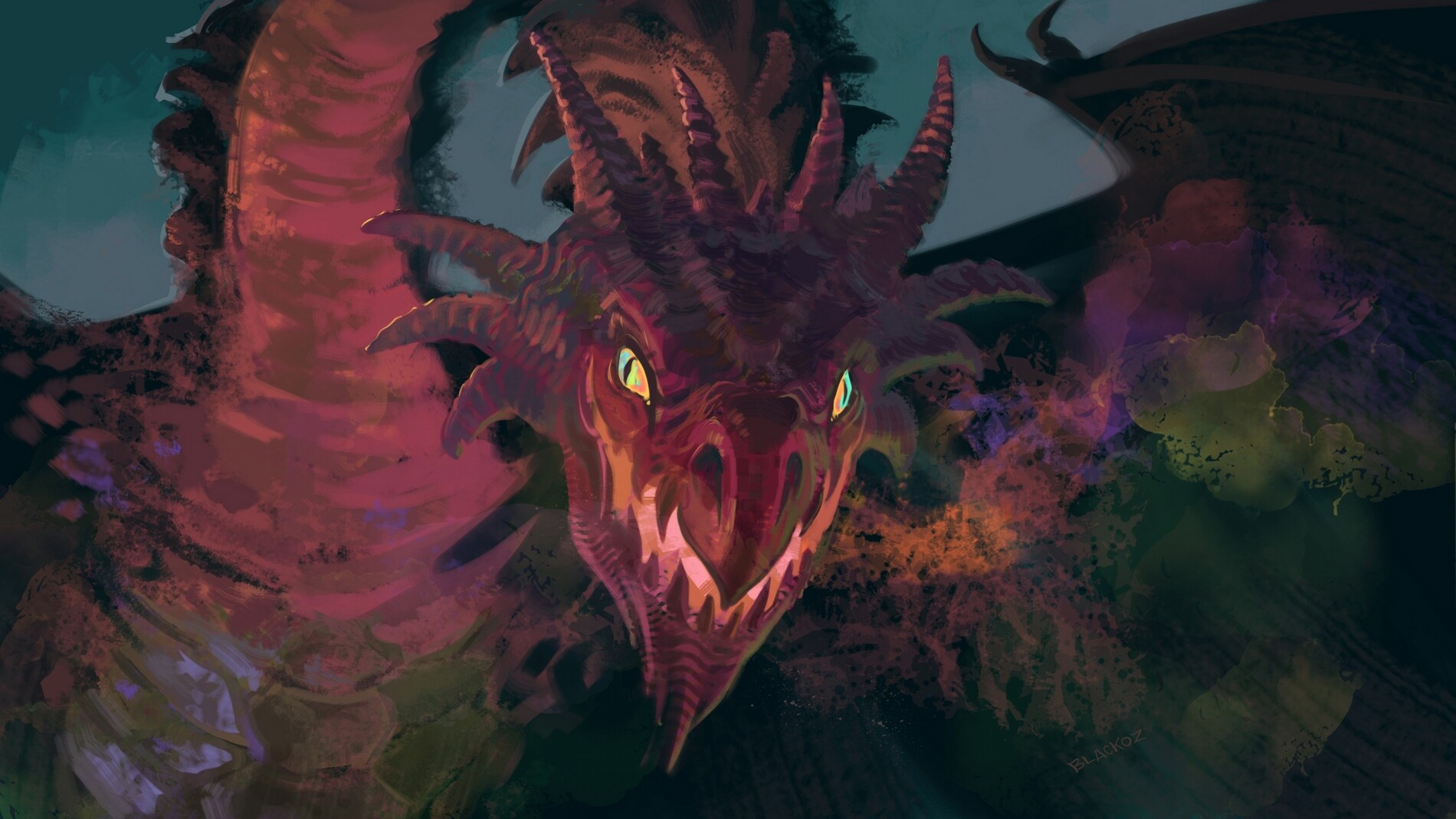 ArtStation - The dragon is looking for you!