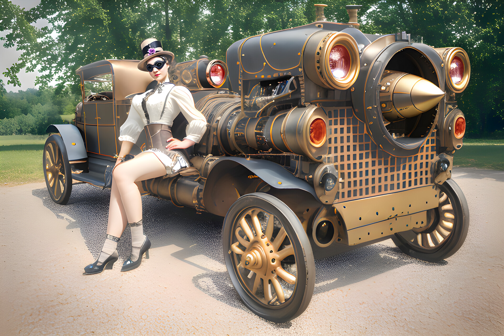 ArtStation - Steampunk Turbo car