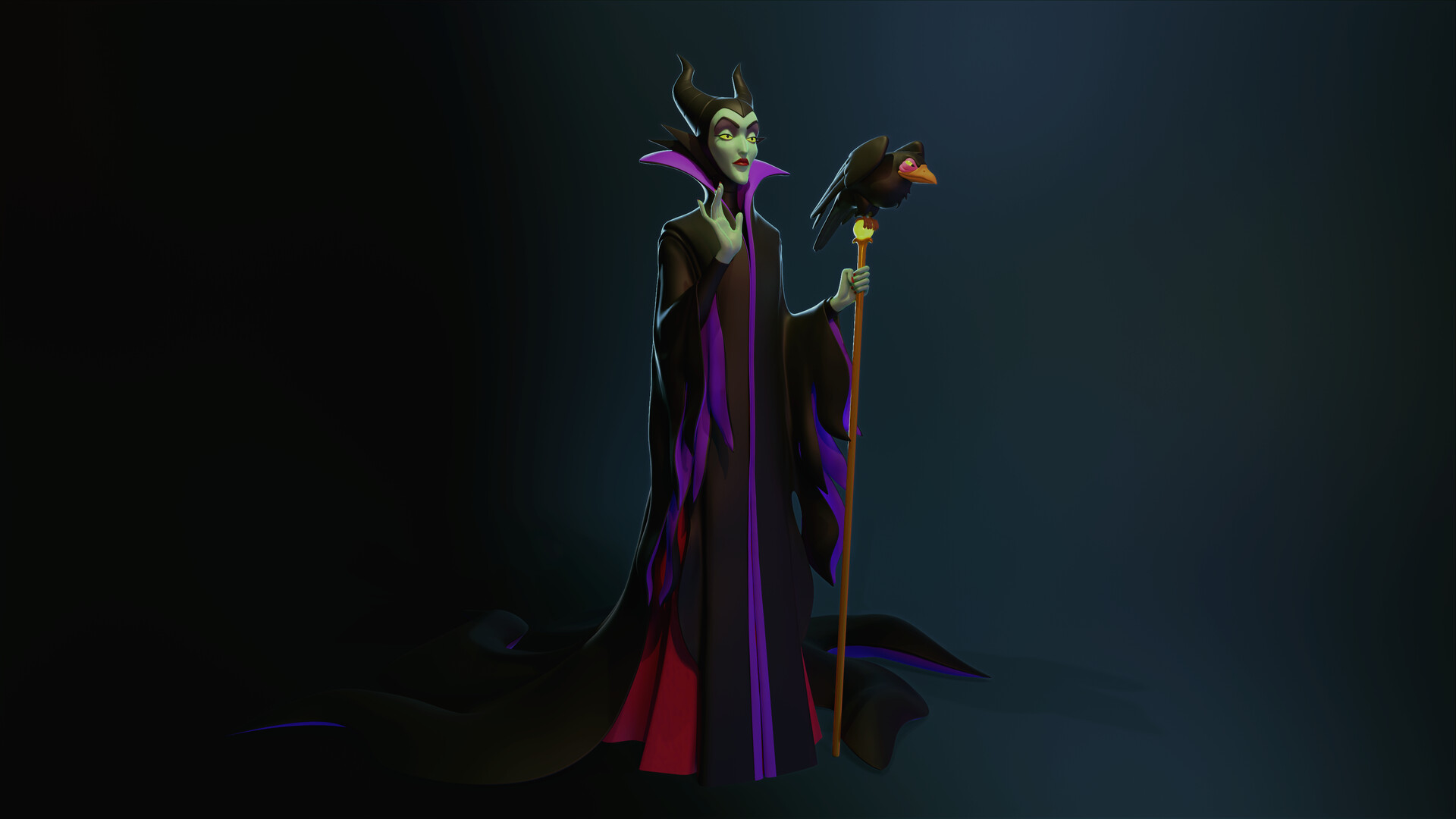 Maleficent Cartoon Full Body