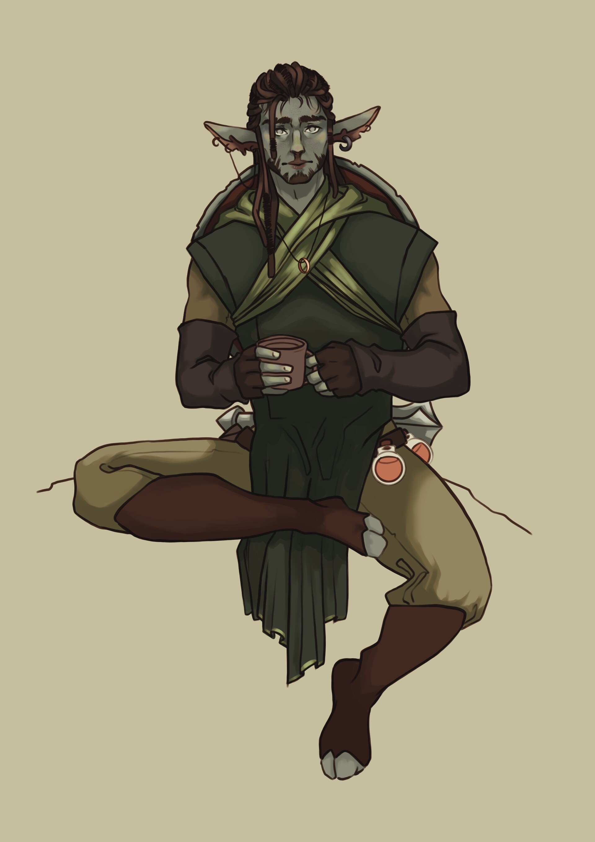 ArtStation - Yarro drinking tea