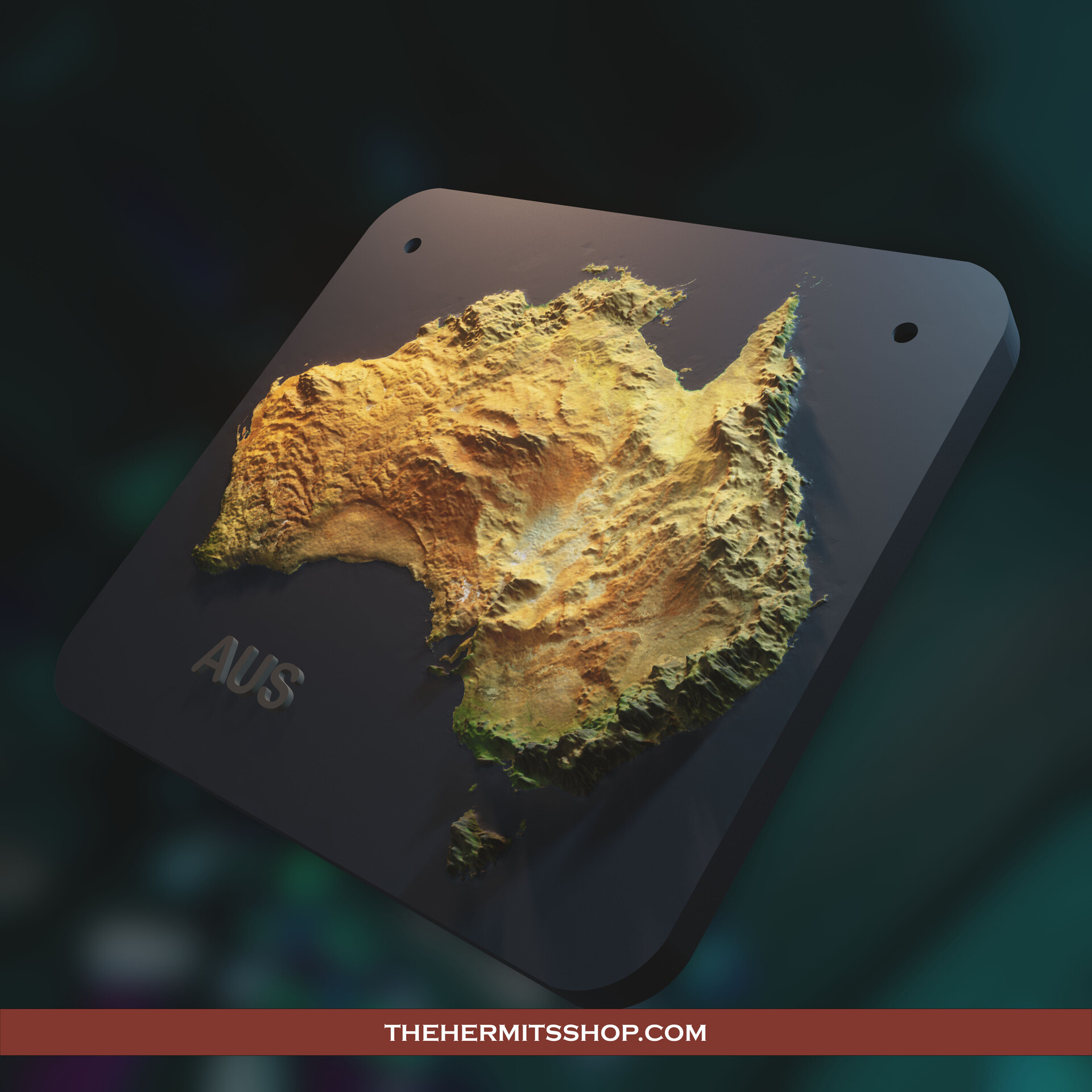 ArtStation - Relief map sculpture of Australia
