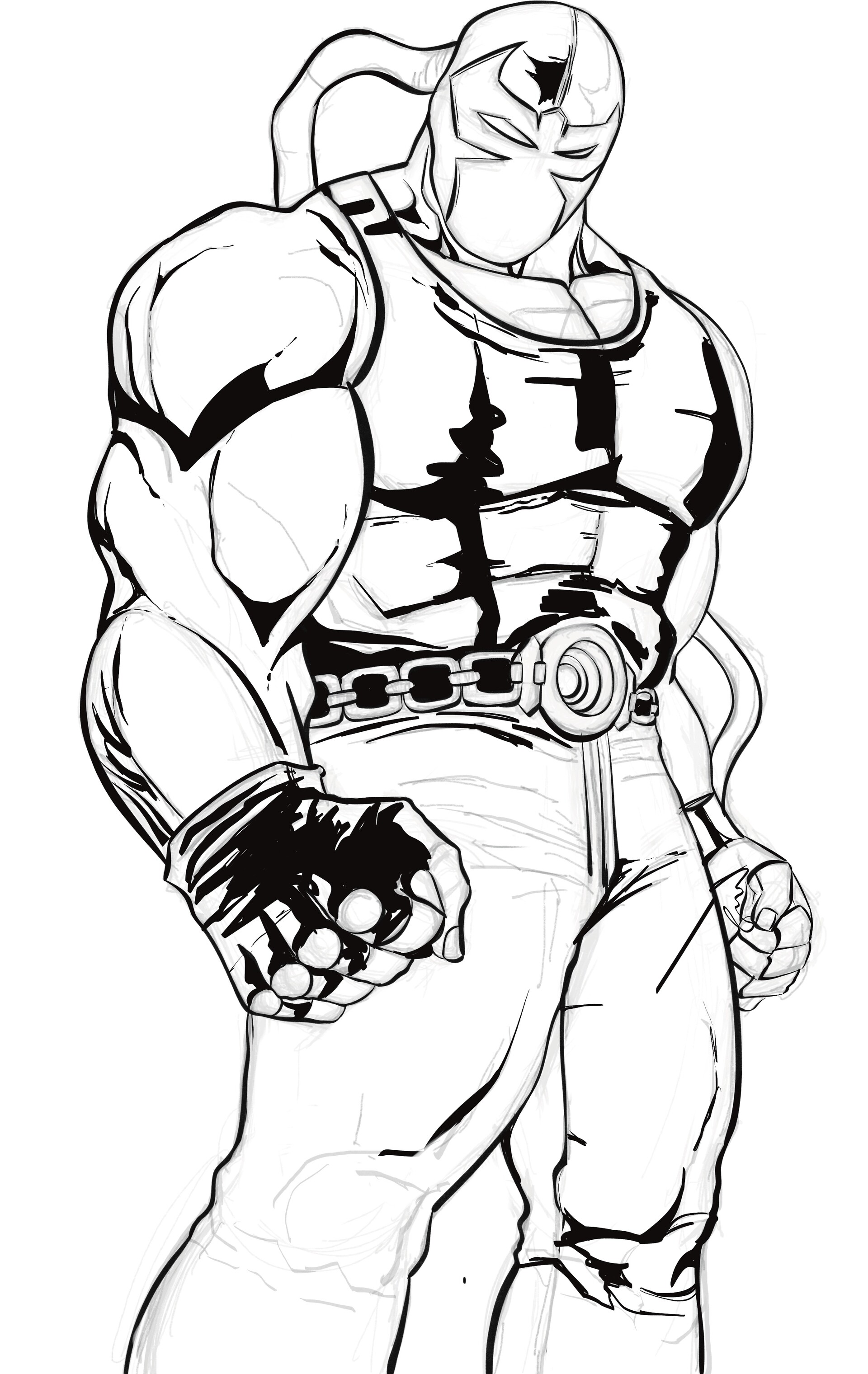 ArtStation - Bane iniking processs,