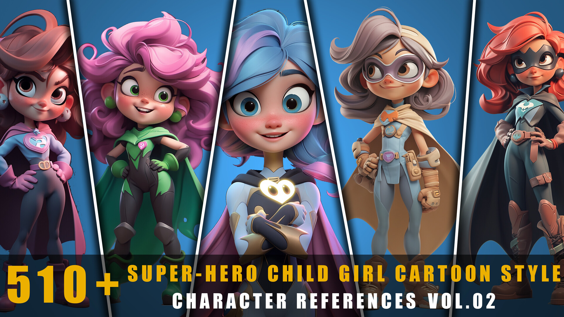 WaterLawOF References - 510+ Super-Hero Child Girl Cartoon Style ...