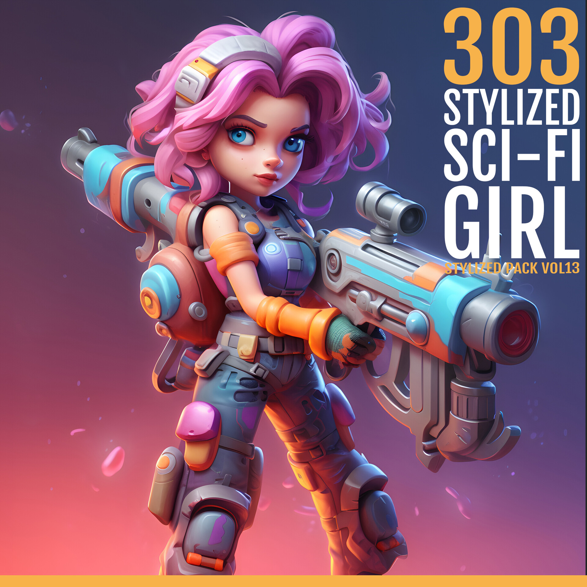 ArtStation - 303 Stylized Sci-fi Girl Character References