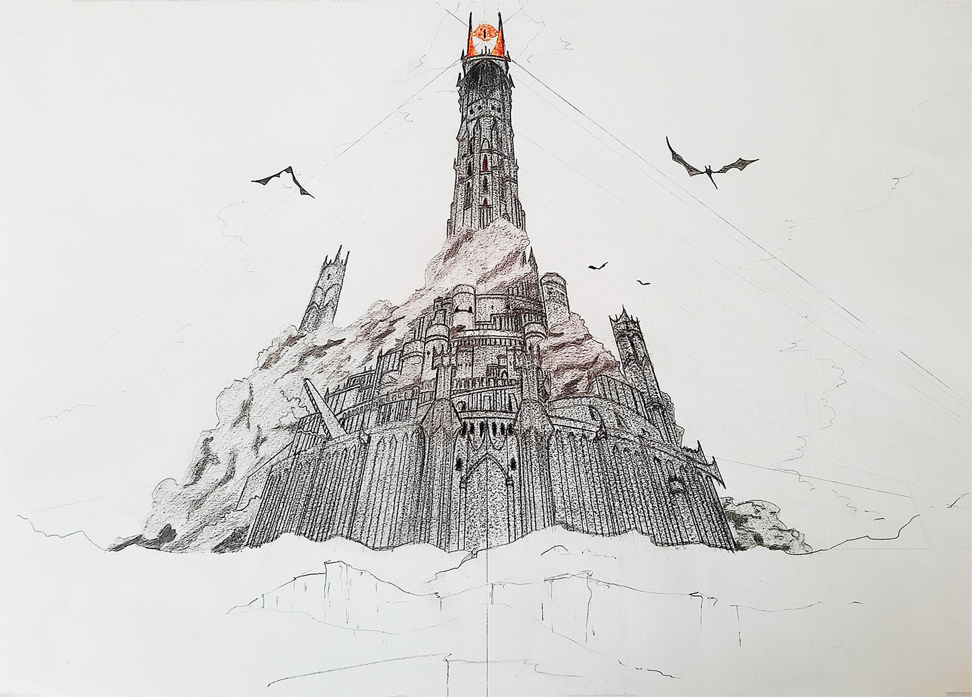 sauron tower drawing