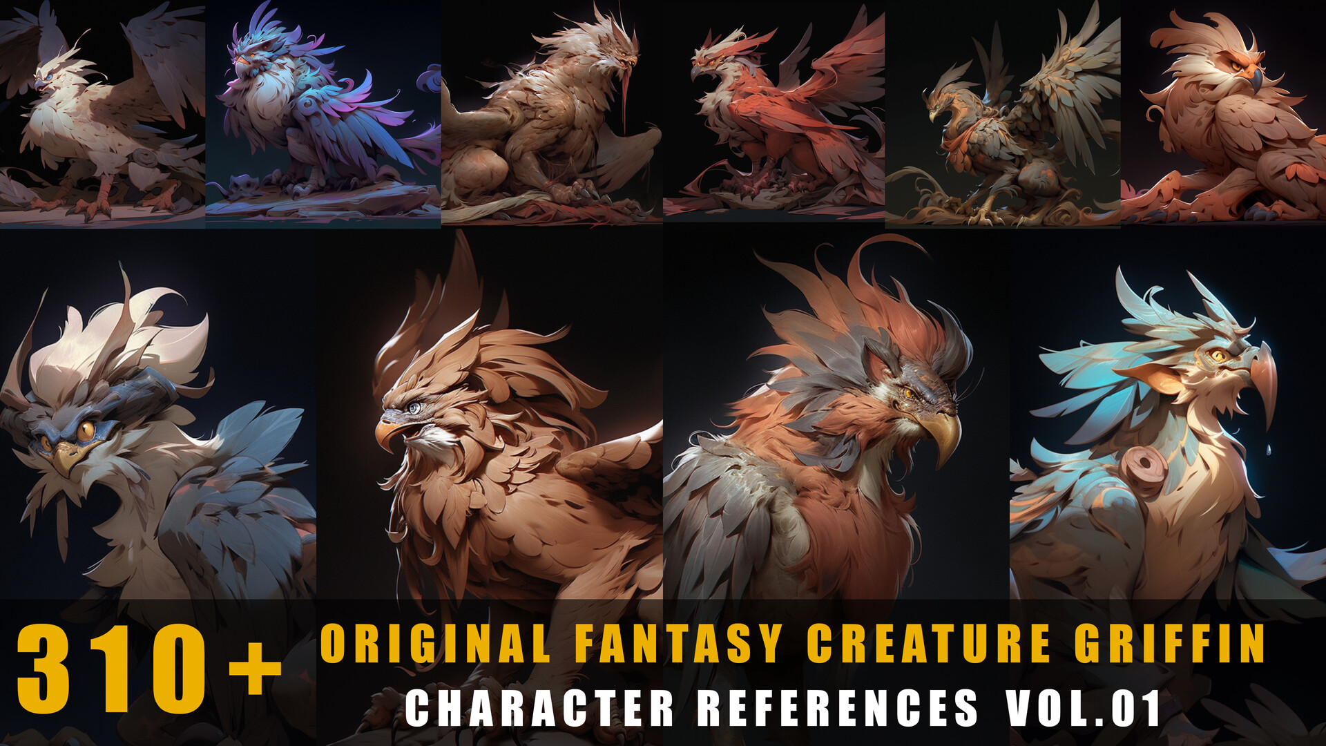 WaterLaw's Studio - 310+ Original Fantasy Creature Griffin - Creature ...
