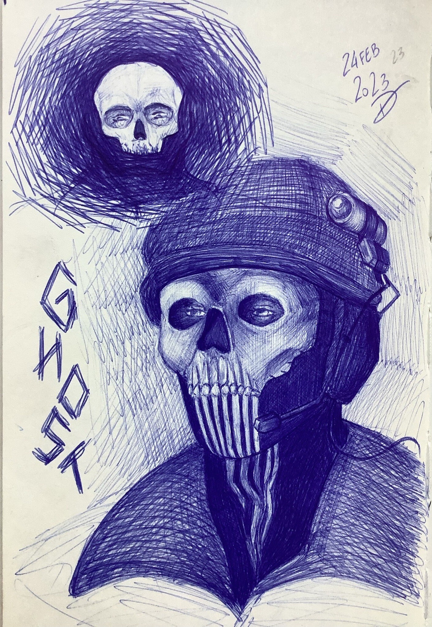 ArtStation - Ghost Rendered with Ballpoint Pen
