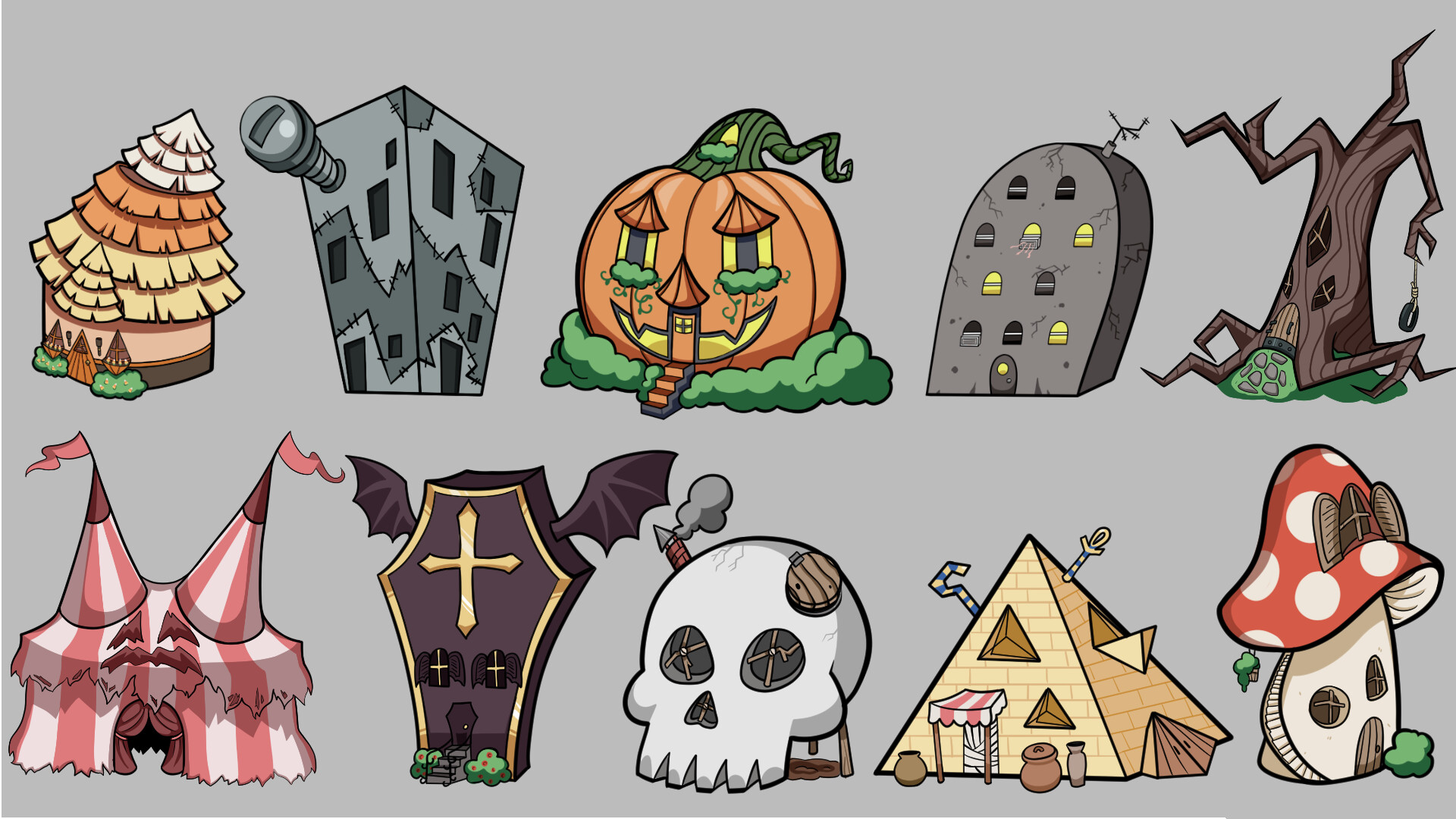ArtStation - Halloween Building Concepts