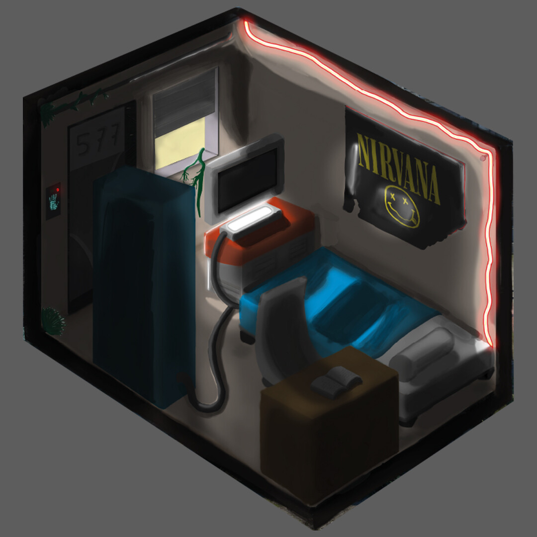 ArtStation - Apocalyptic Bedroom (2020-2021)