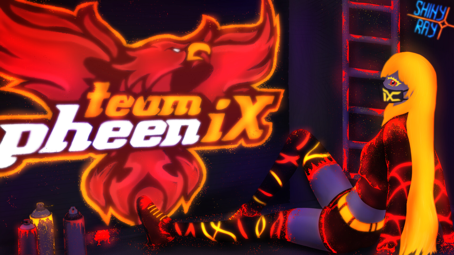 ArtStation - Pheena, neon graffiti