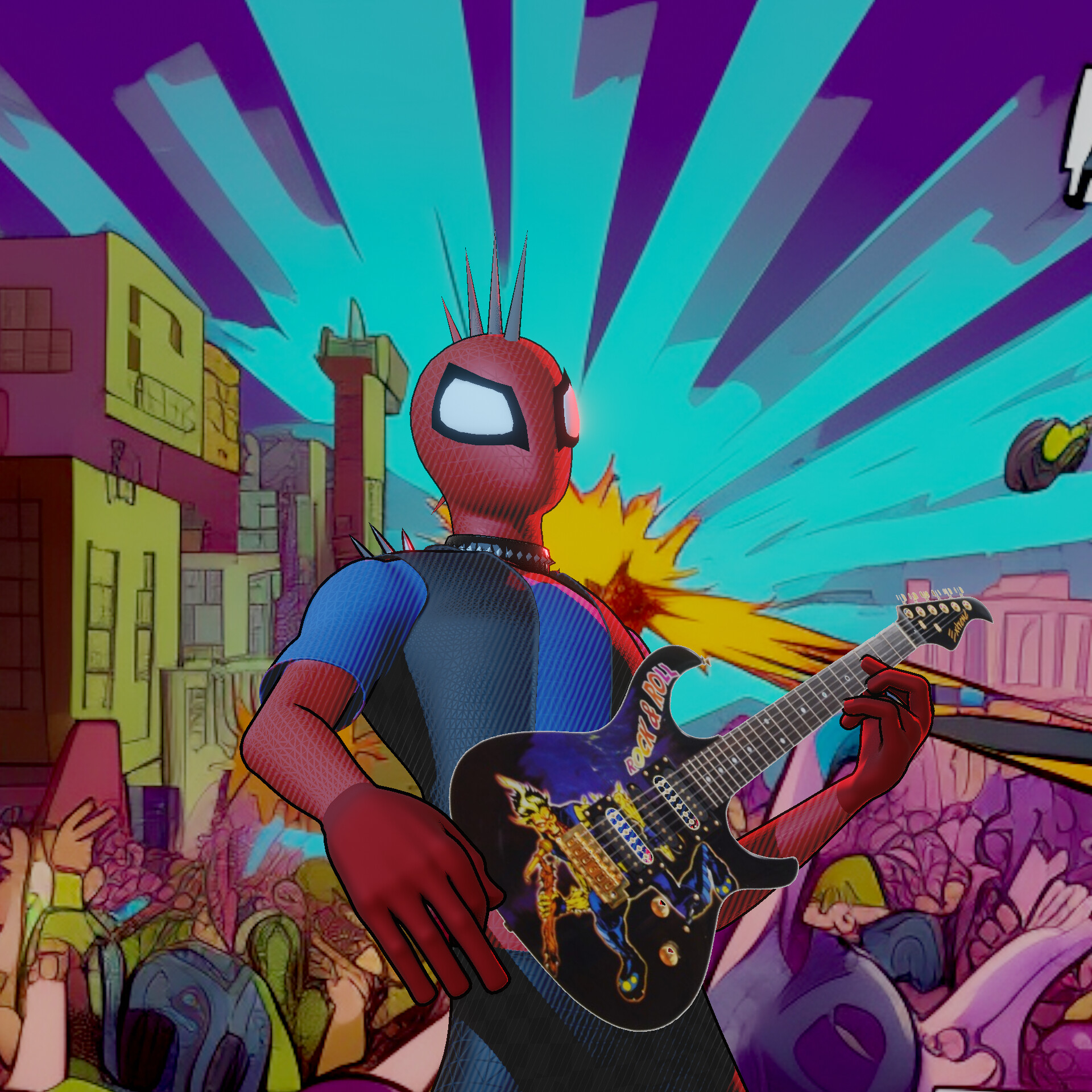 ArtStation - Spider punk "Hobie Brown" short animation with illusurated ...