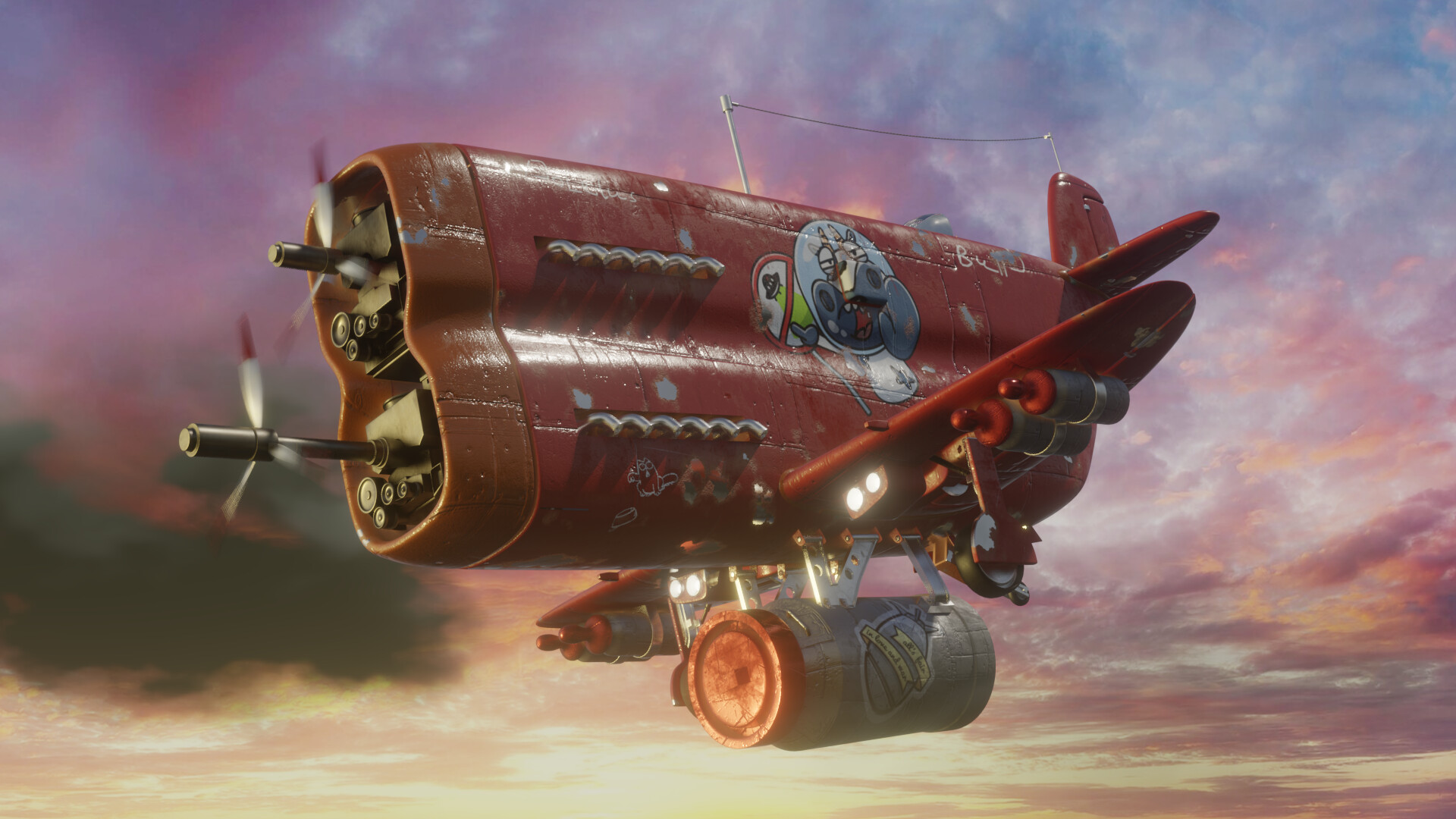 ArtStation - Cartoony airplane