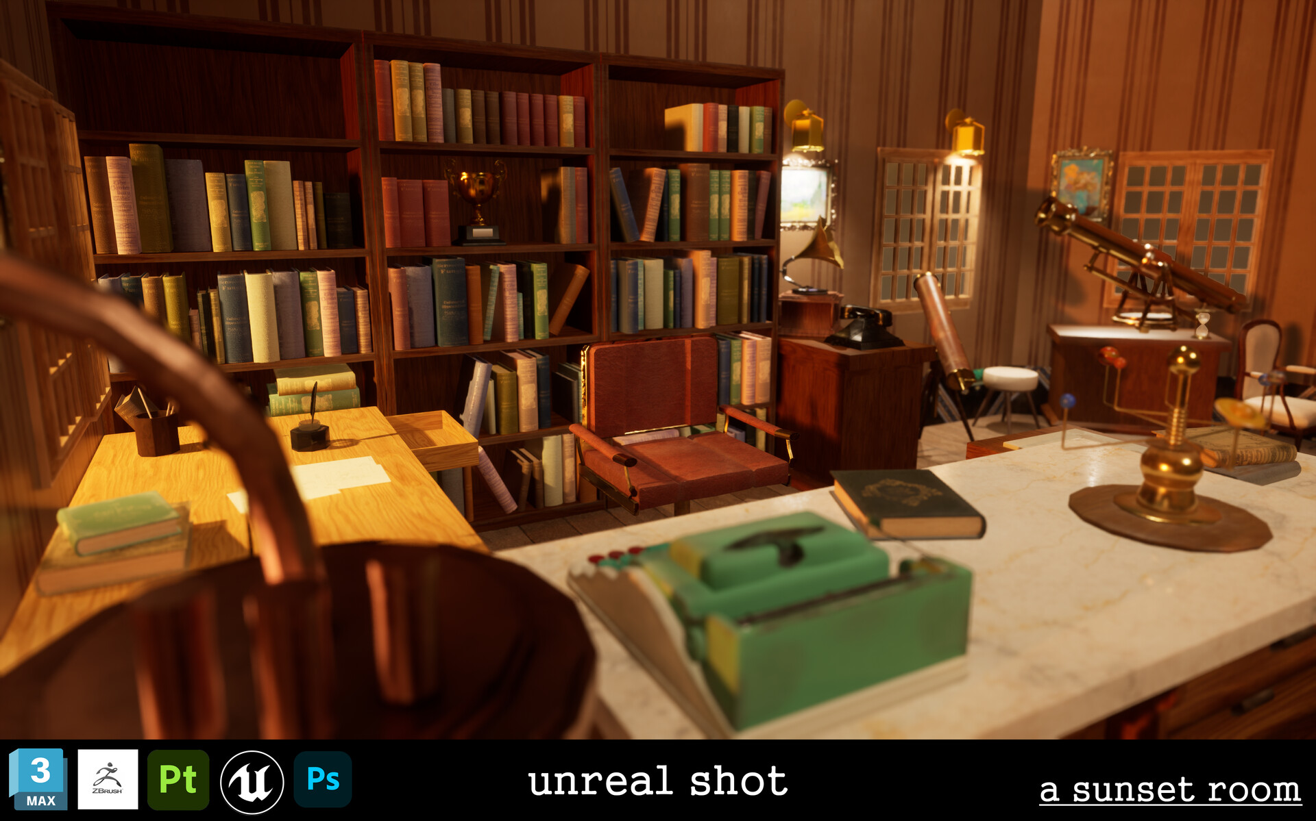 ArtStation - a sunset room