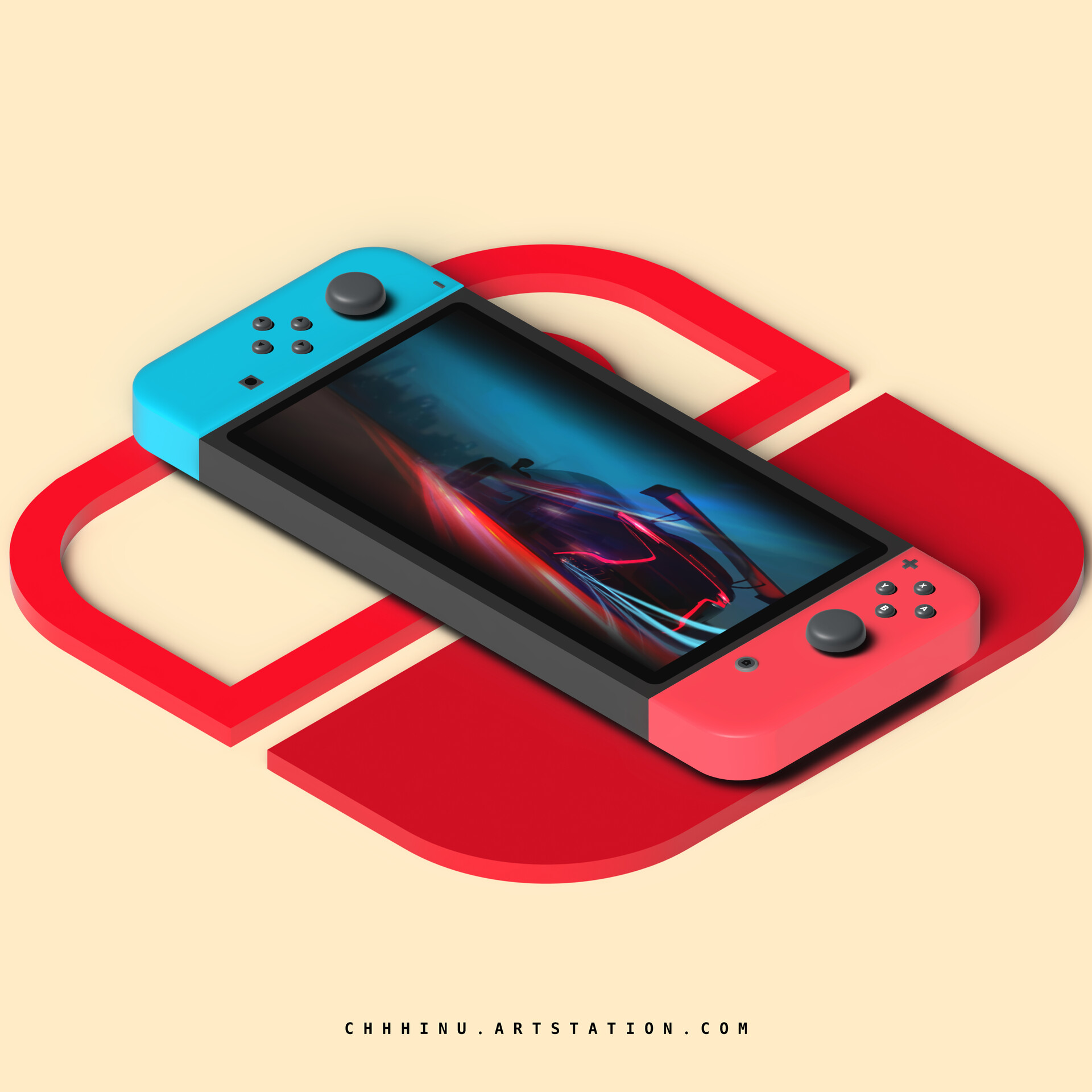 ArtStation - NINTENDO SWITCH OLED 3D