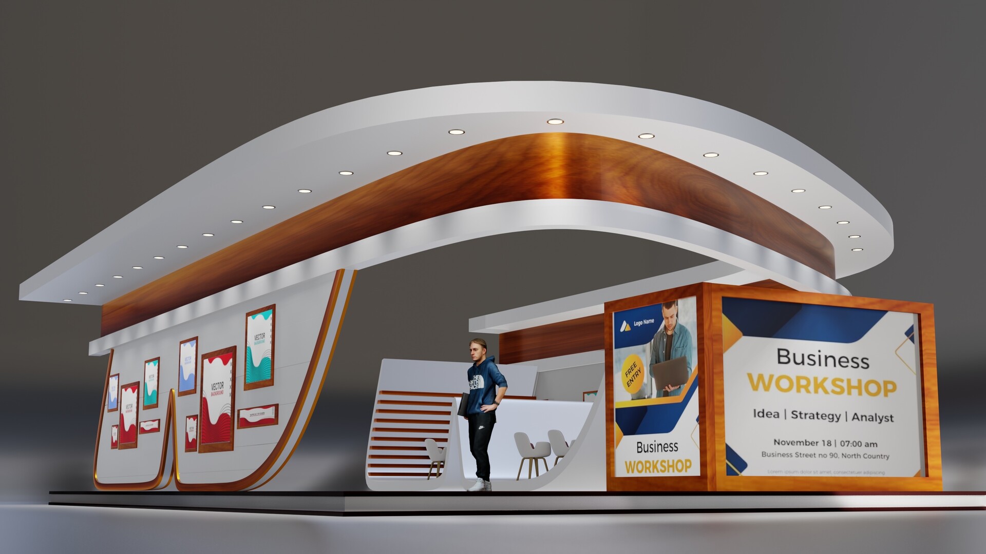 ArtStation - 3d stall design