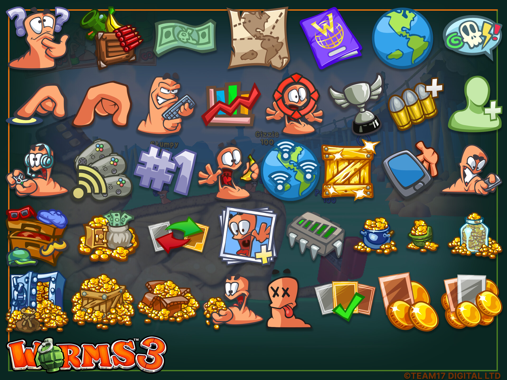 Phil Brown - Worms 3 UI, Customisation
