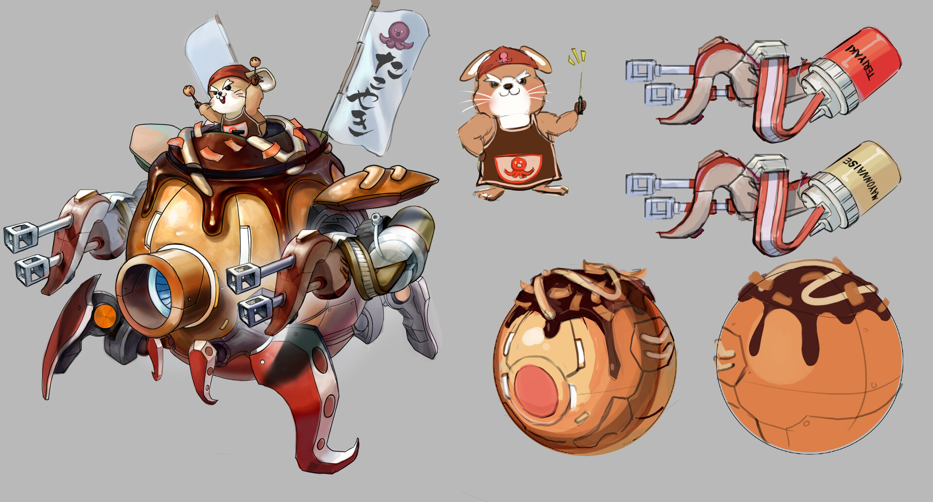 ArtStation - wrecking-ball concept art : Takoyaki