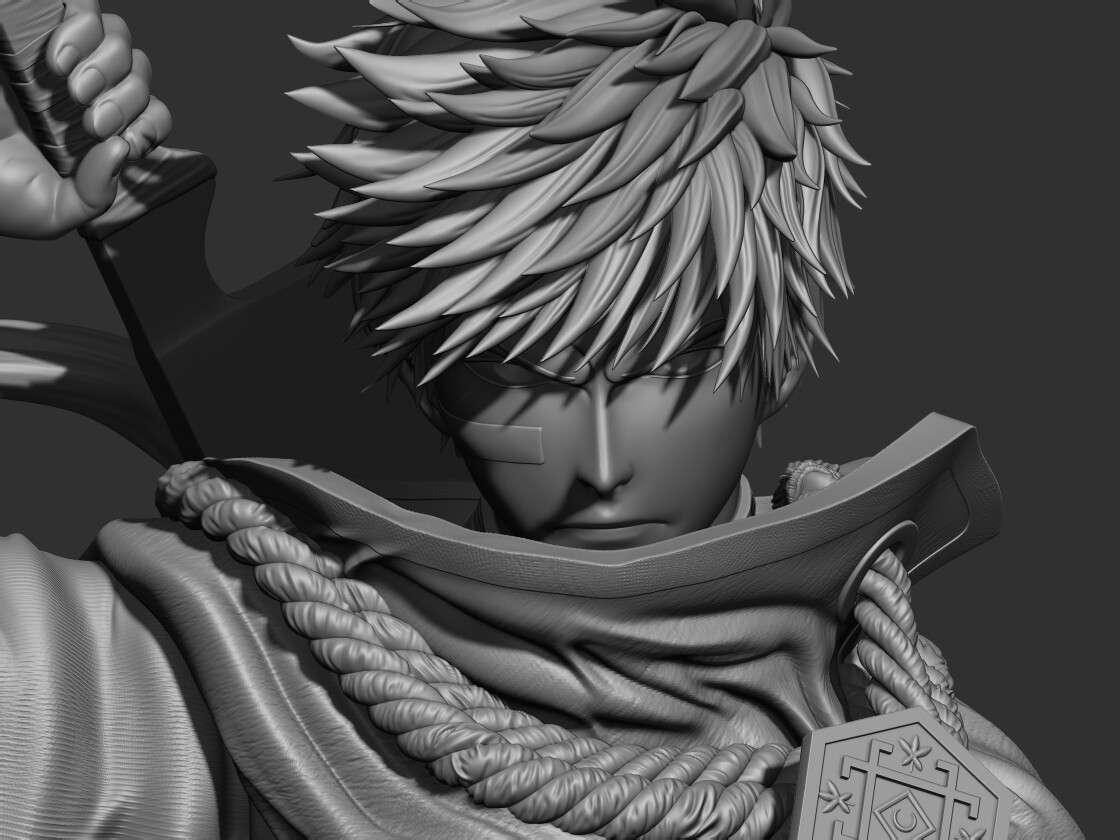 Fred Eche - Kurosaki Ichigo 3d bust model fan art