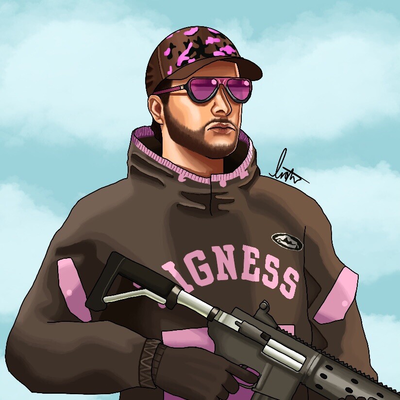 ArtStation - GTA V style artwork - online character