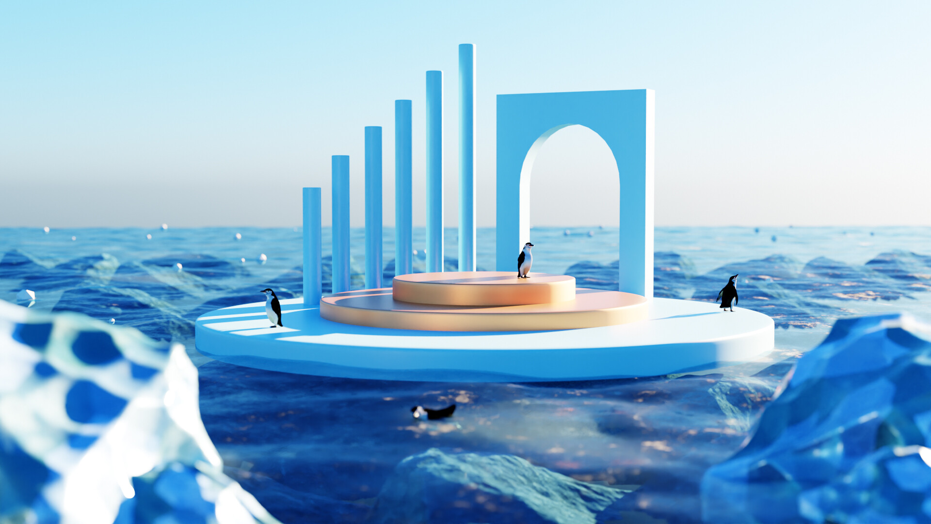 ArtStation - Arctic abstract 🌊🐧