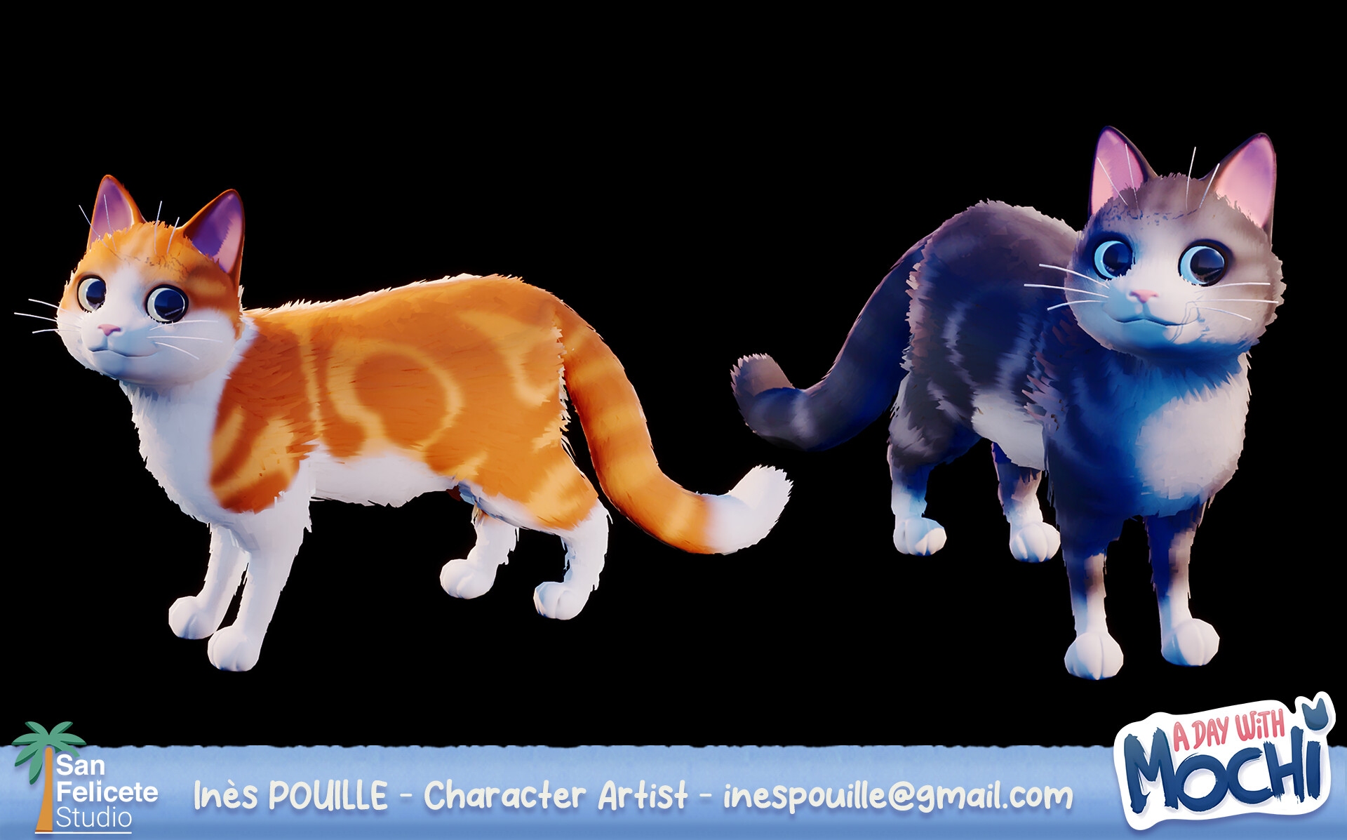 Inès Pouille - A Day with Mochi - Cats Models