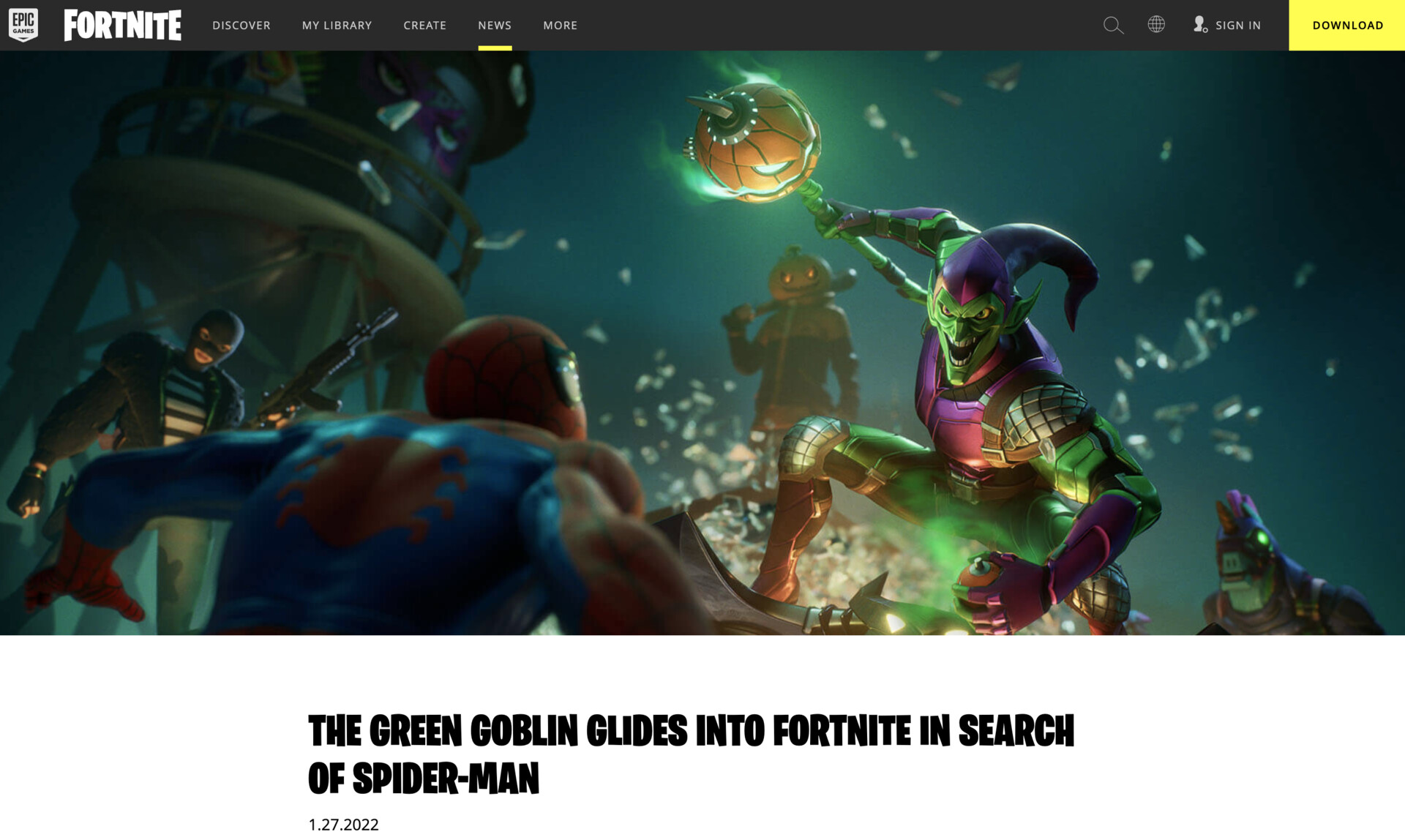 Anna Mullin - 'Attack of the Goblin' loading screen in Fortnite