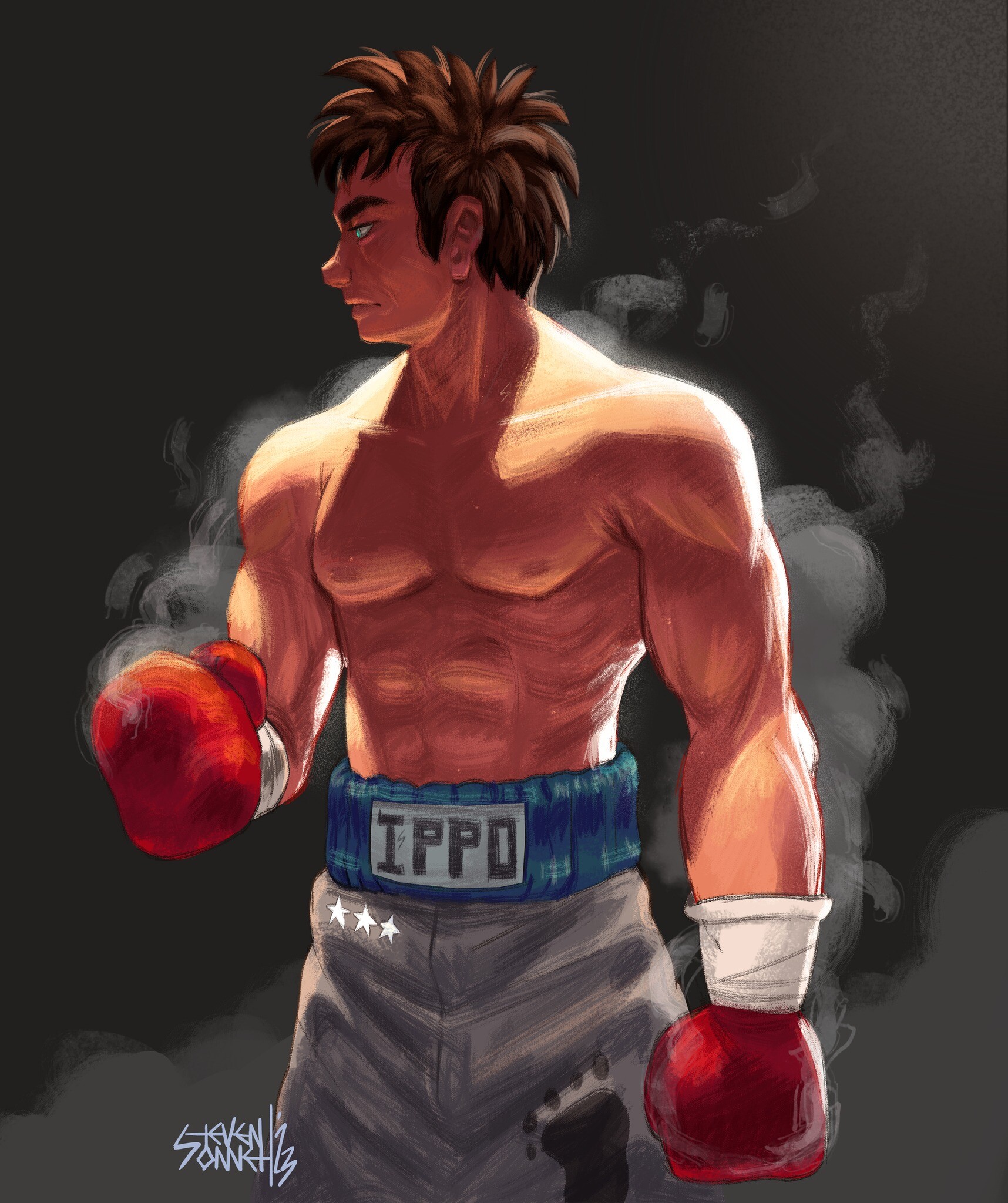 ArtStation - "The Game Face Of Ippo"