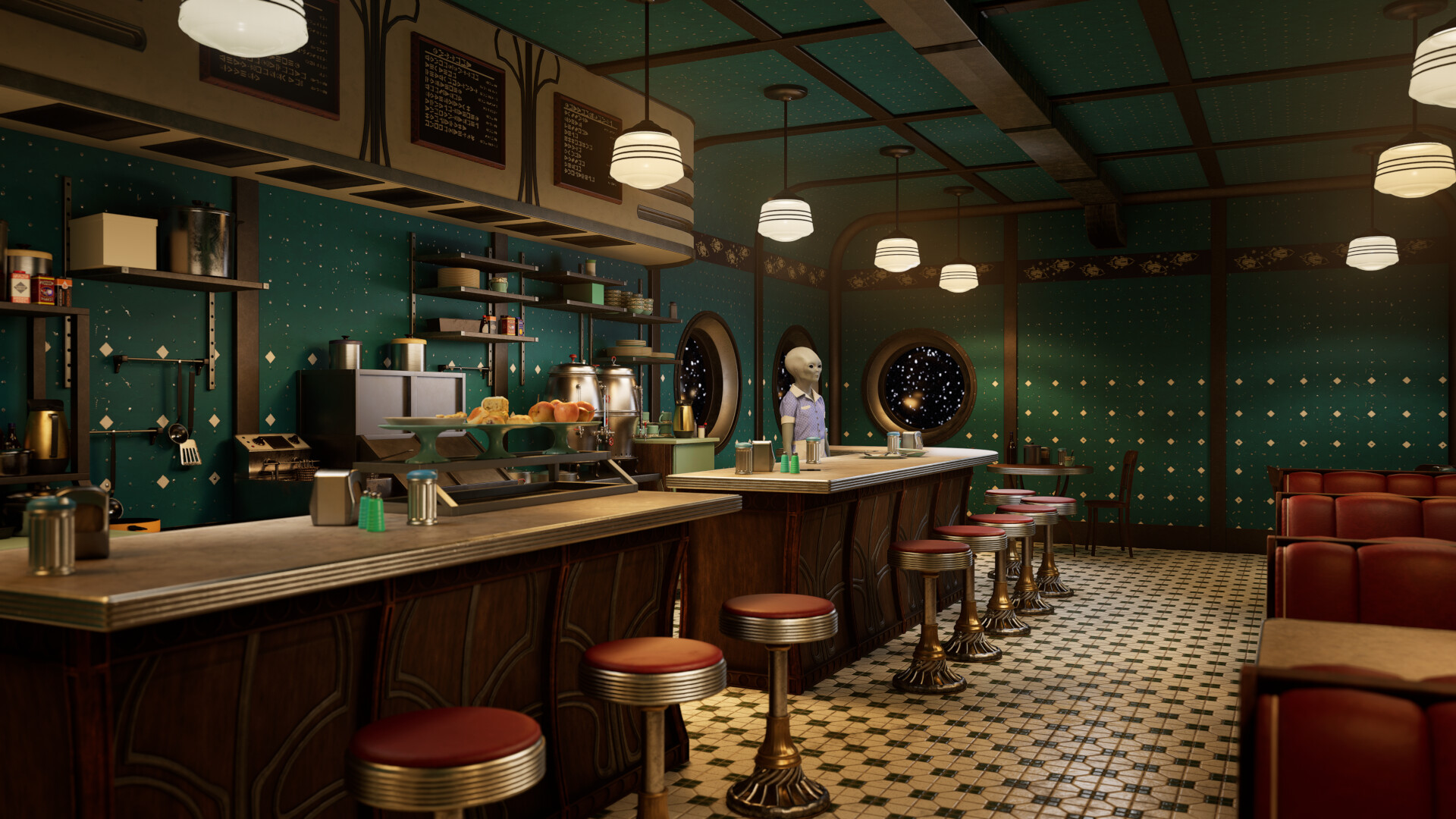 ArtStation - The Nowhere to Anywhere Starlight Diner